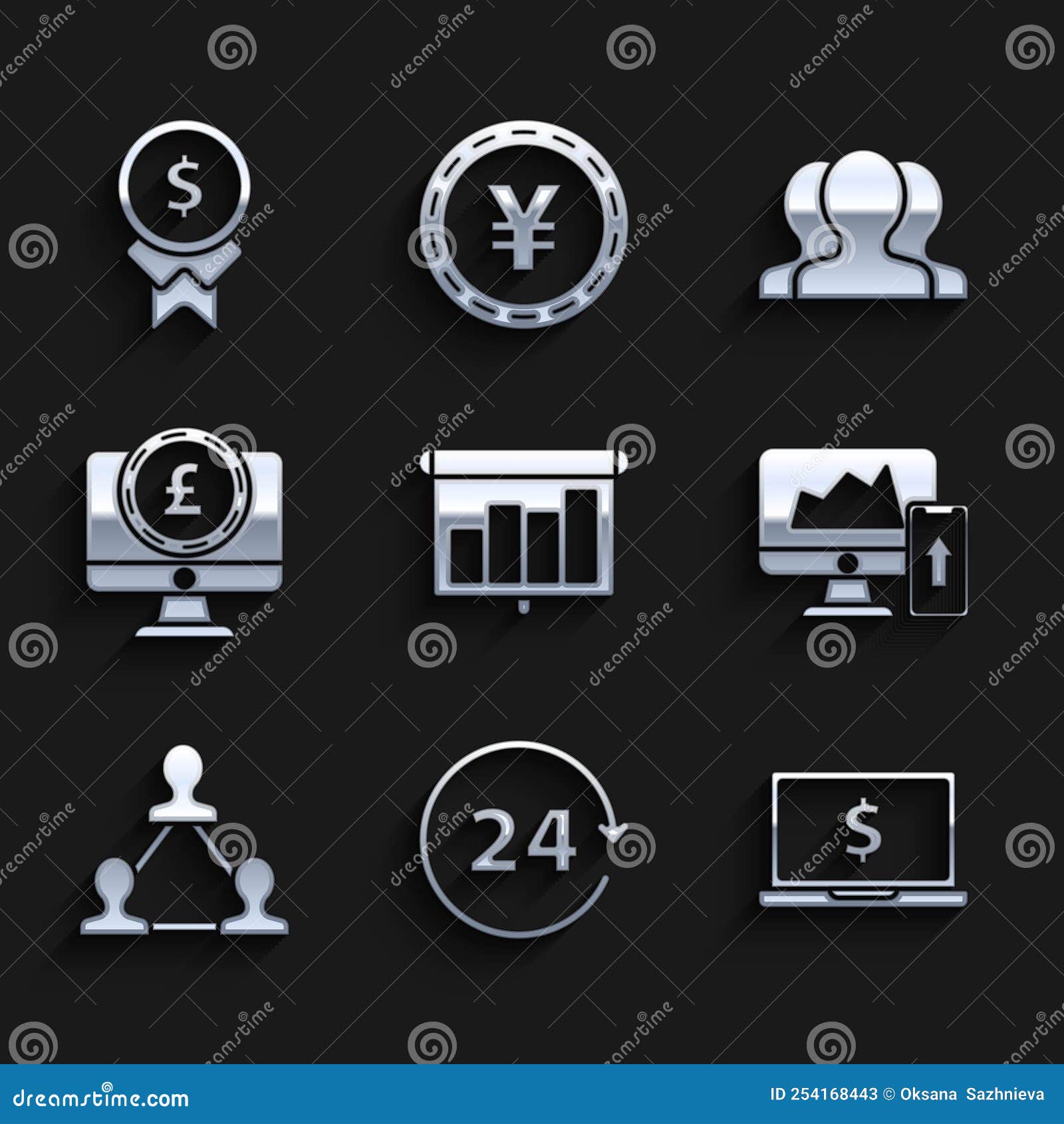 Set Presentation Financial Board with Graph, Financial or the Computer ...