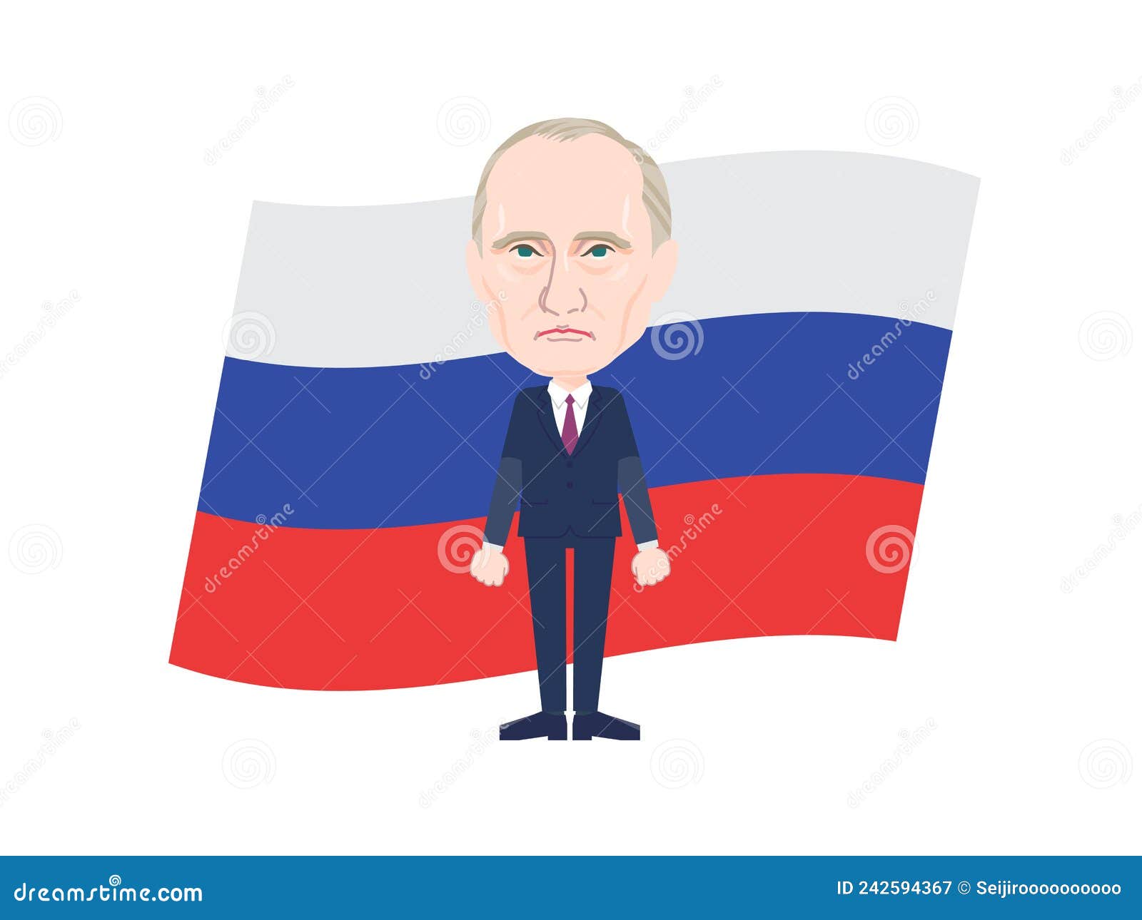 A Set of President Putin with National Flag Editorial Photography ...