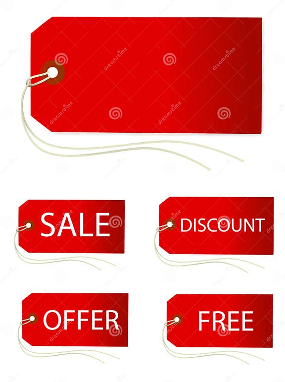 SET of PRICE TAGS stock vector. Illustration of customer - 7599365