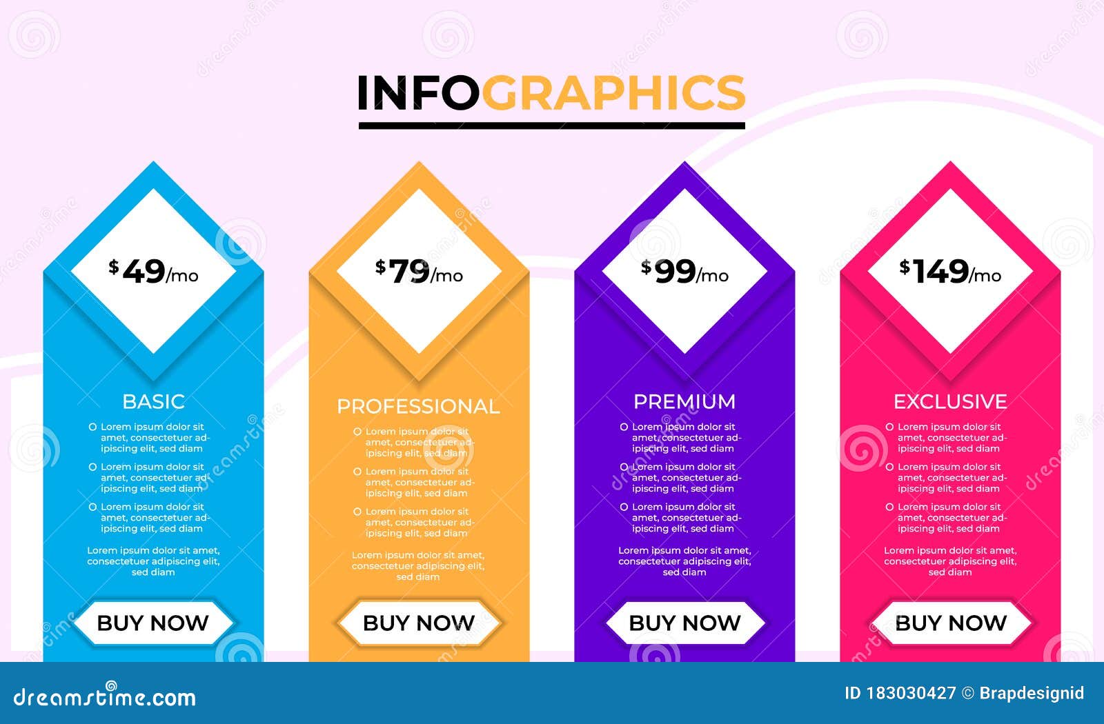 Set of Pricing Table, Order, Box, Button, List,ui and Ux for Web Design ...