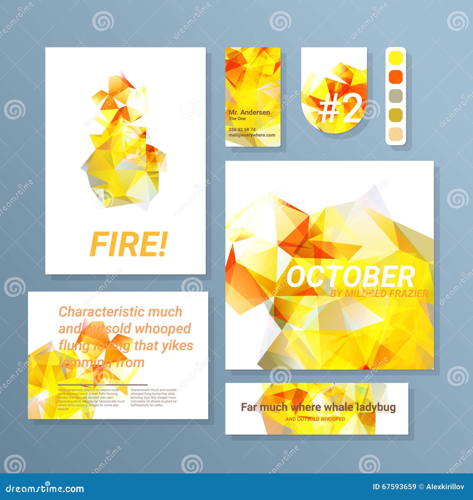 Set of Print and Digital Layouts Stock Vector - Illustration of paper ...