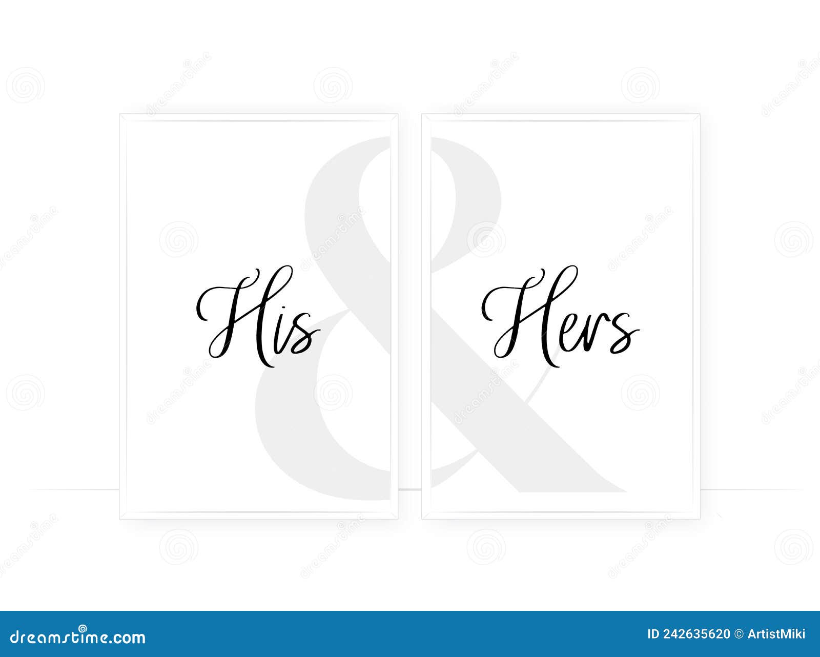 His and hers, vector stock vector. Illustration of decal - 242635620