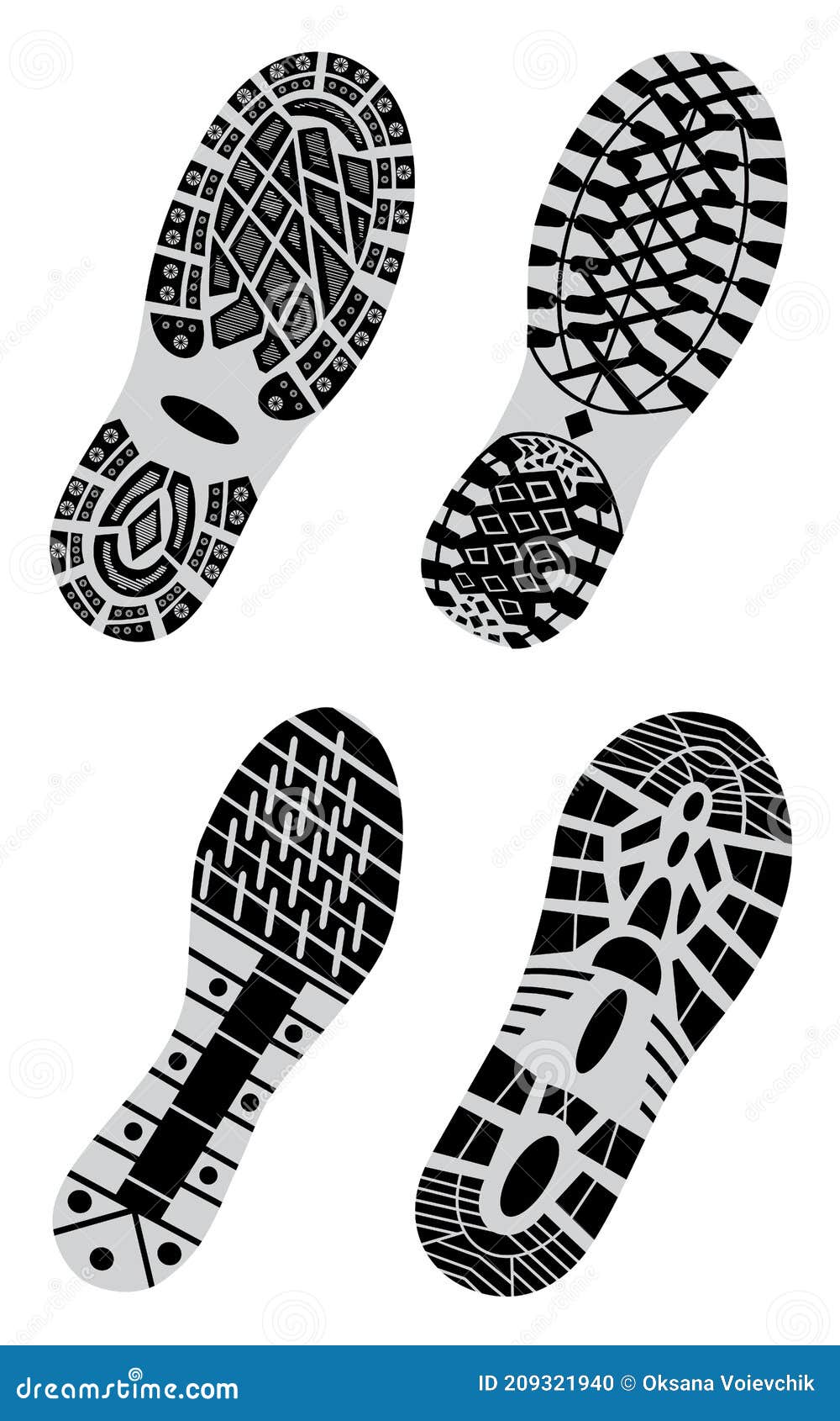 Set prints of shoes stock vector. Illustration of design - 209321940