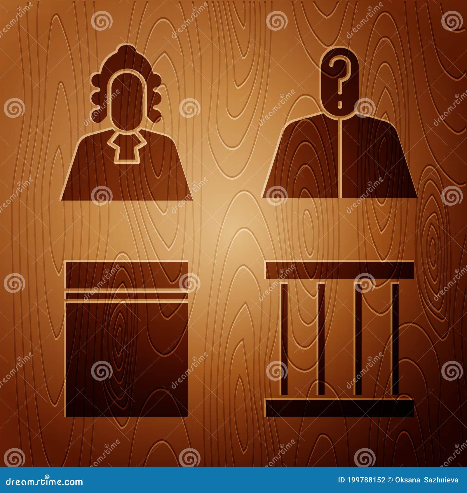 Set Prison Window, Judge, Plastic Bag with Ziplock and Anonymous with ...