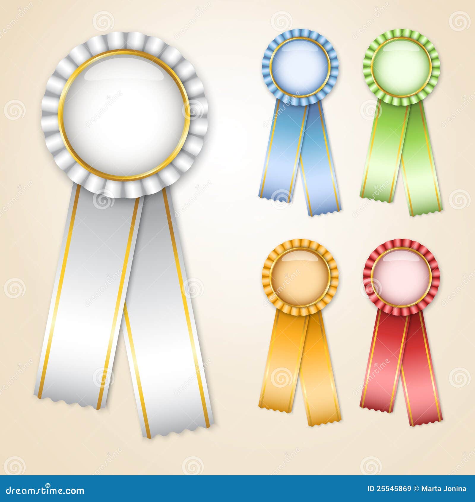 Set of prize ribbons stock vector. Illustration of elegant - 25545869