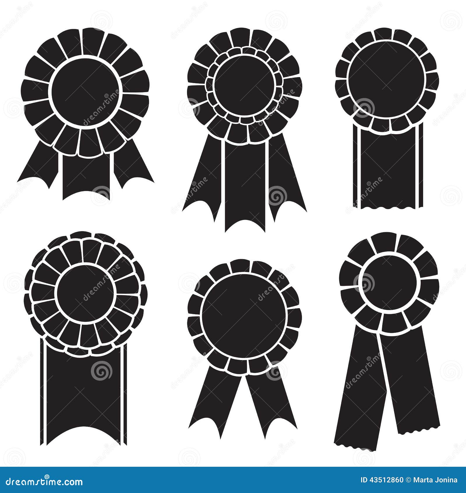 Set of prize ribbons stock illustration. Illustration of achievement ...