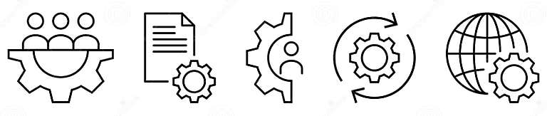 Set of process icons stock vector. Illustration of support - 279622263