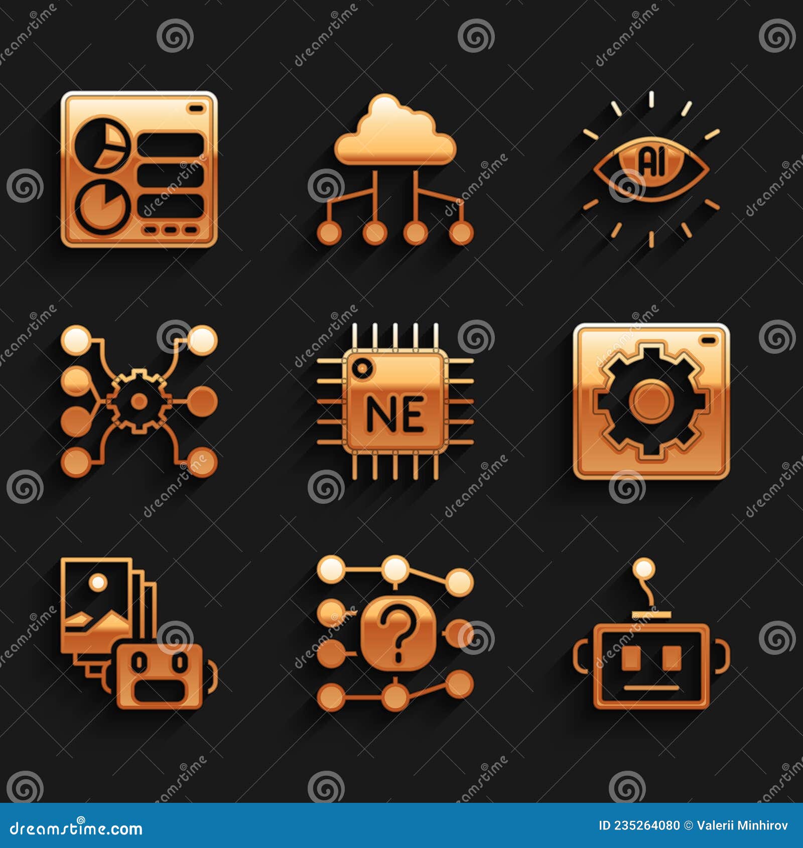 Set Processor Cpu Neural Network Artificial Intelligence Robot Computer Api Interface Ai And