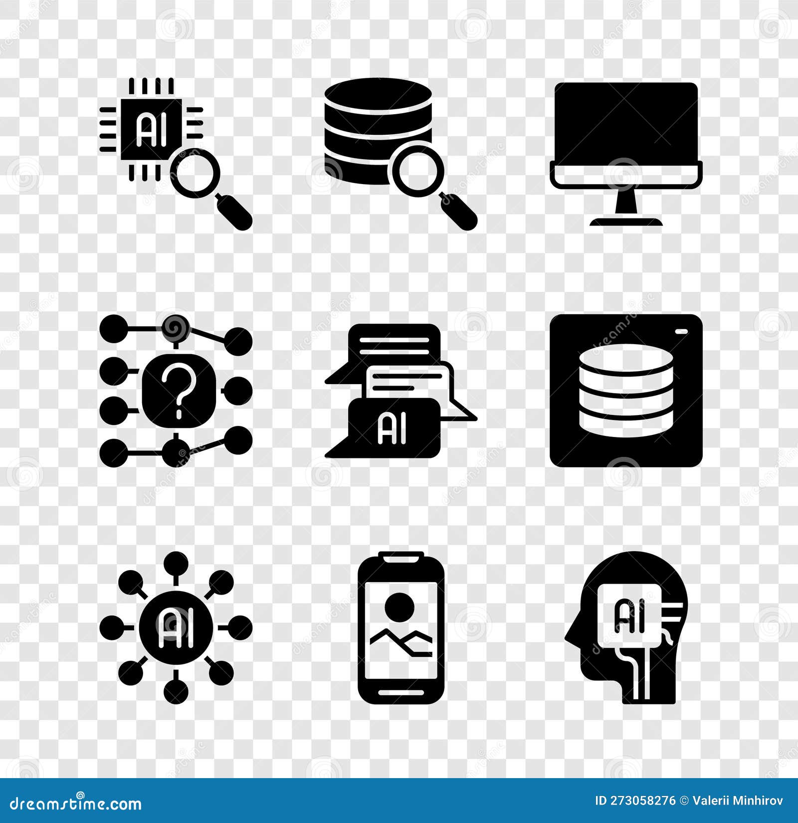 Set Processor Cpu Server Computer Monitor Neural Network Mobile Phone Humanoid Robot And