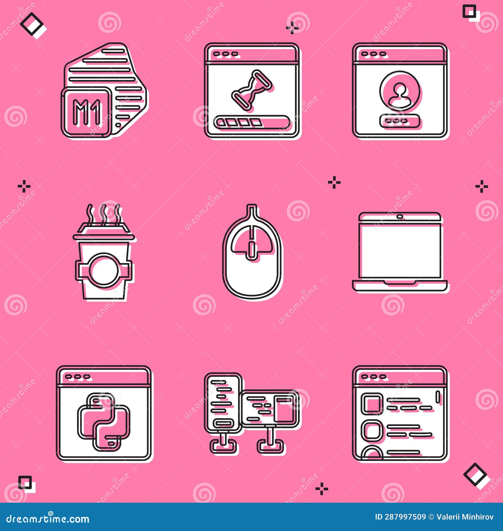 Set Processor, Loading Data Window, Create Account Screen, Coffee Cup ... Set Processor, Loading Data Window, Create Account Screen, Coffee Cup ...