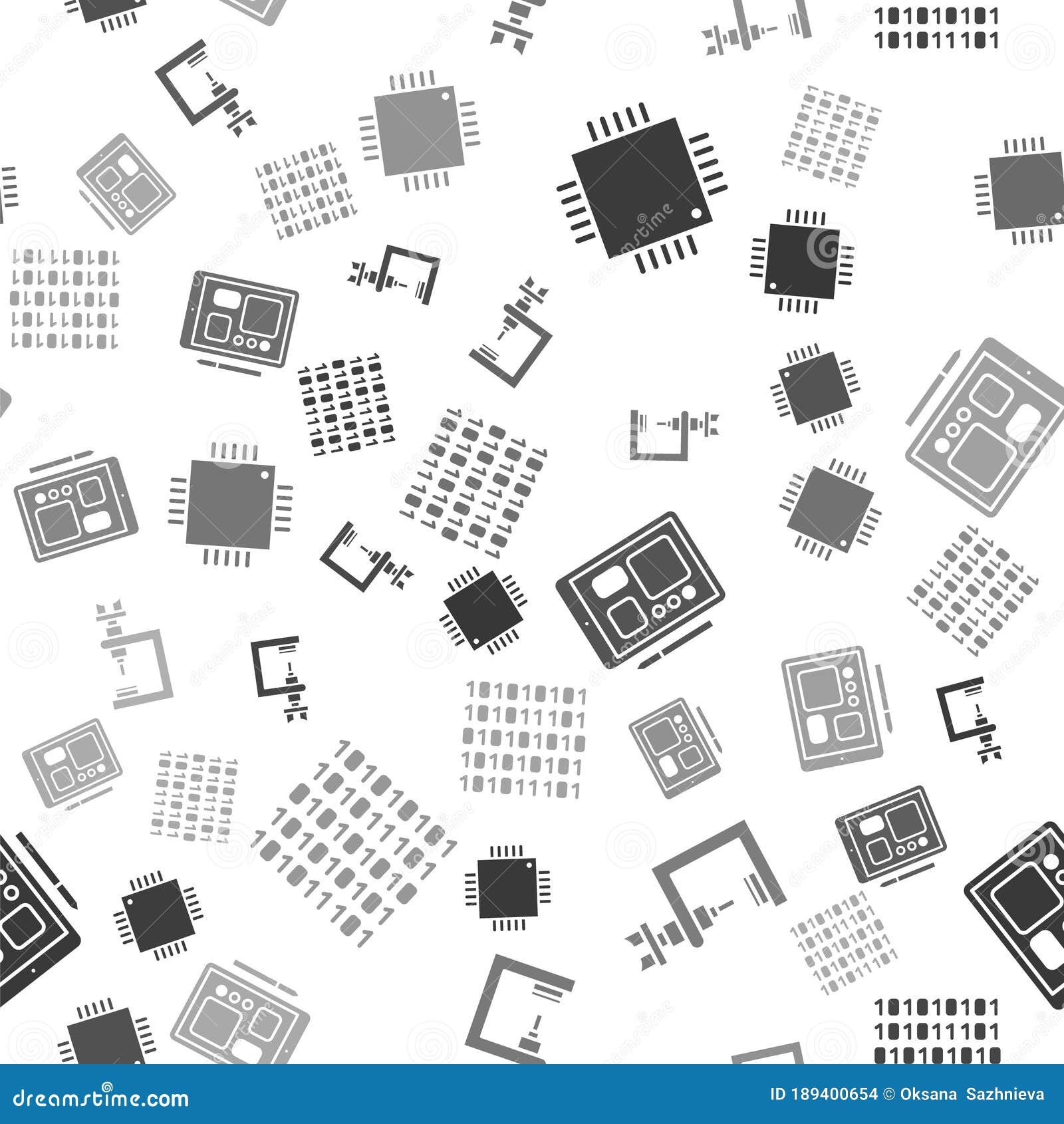Set Processor With Microcircuits CPU, Microscope, Graphic Tablet And ... Set Processor With Microcircuits CPU, Microscope, Graphic Tablet And ...