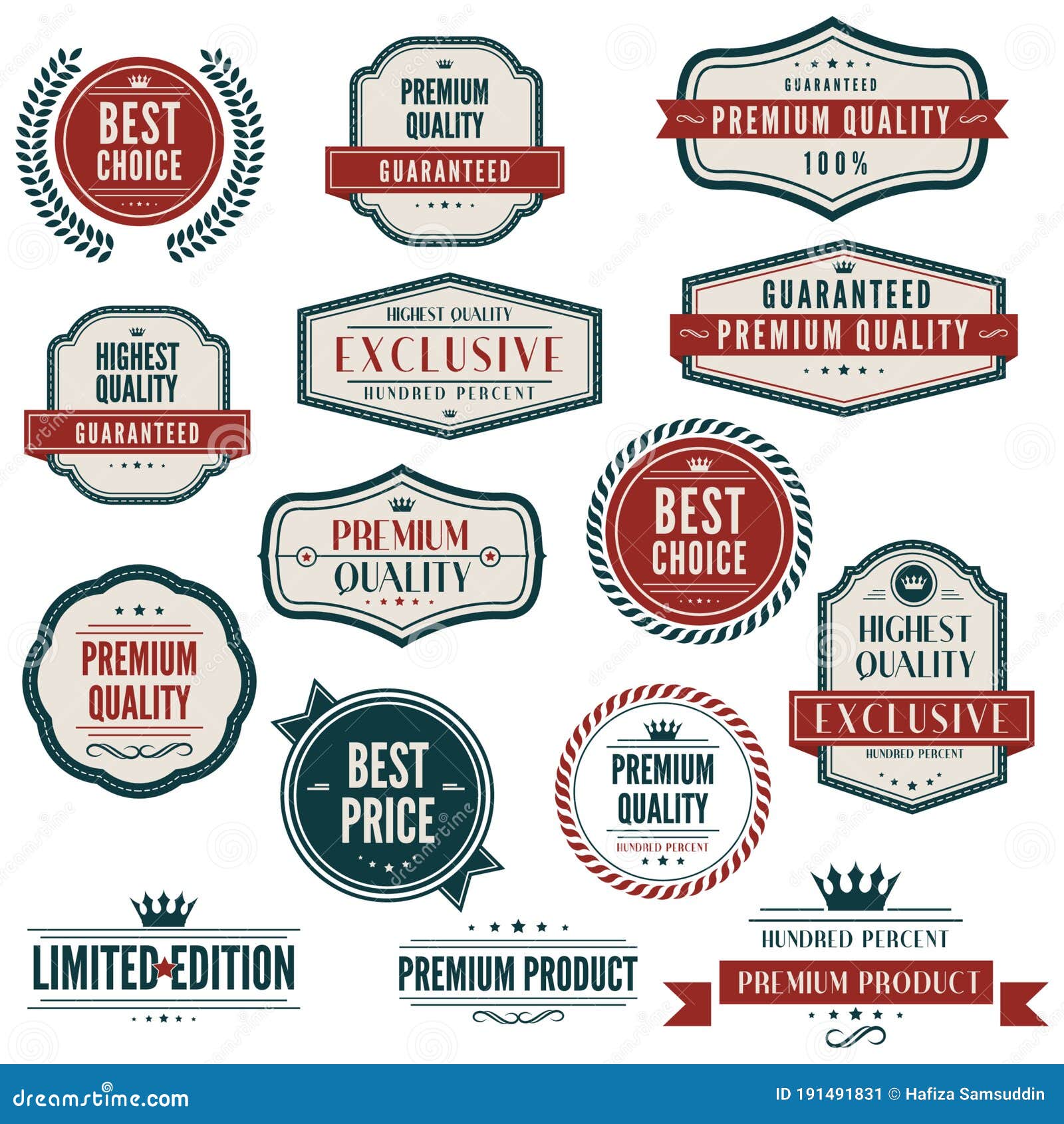 Set of Product Label Icons. Vector Illustration Decorative Design Stock ...