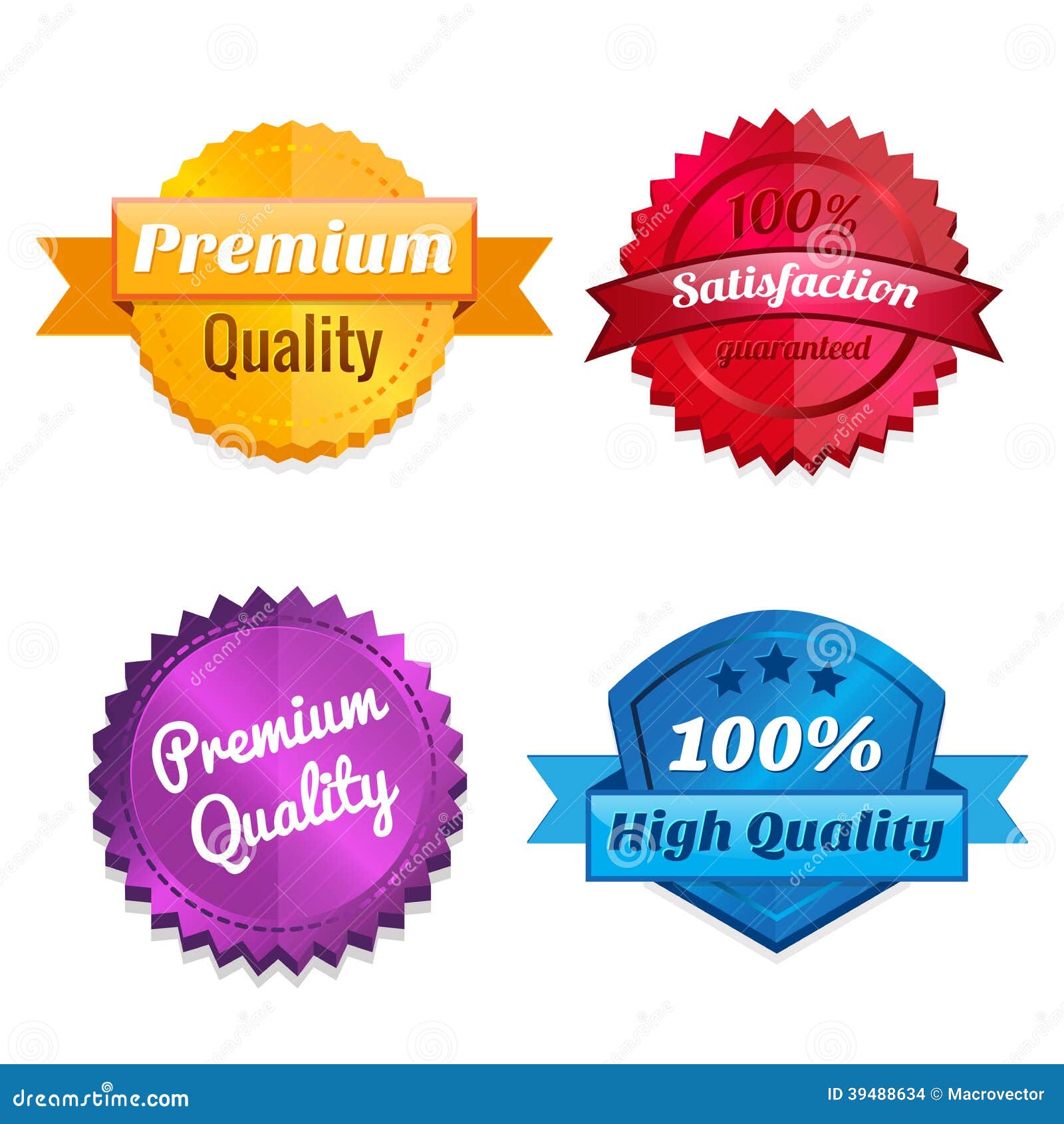 Set of Product Offer Emblems Stock Vector - Illustration of flat ...