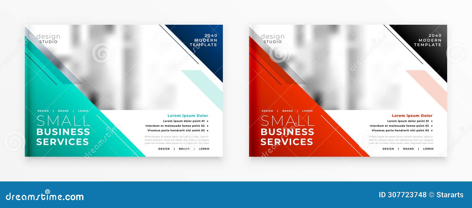 Set of Professional Corporate Brochures Layout for Presentation Stock ...