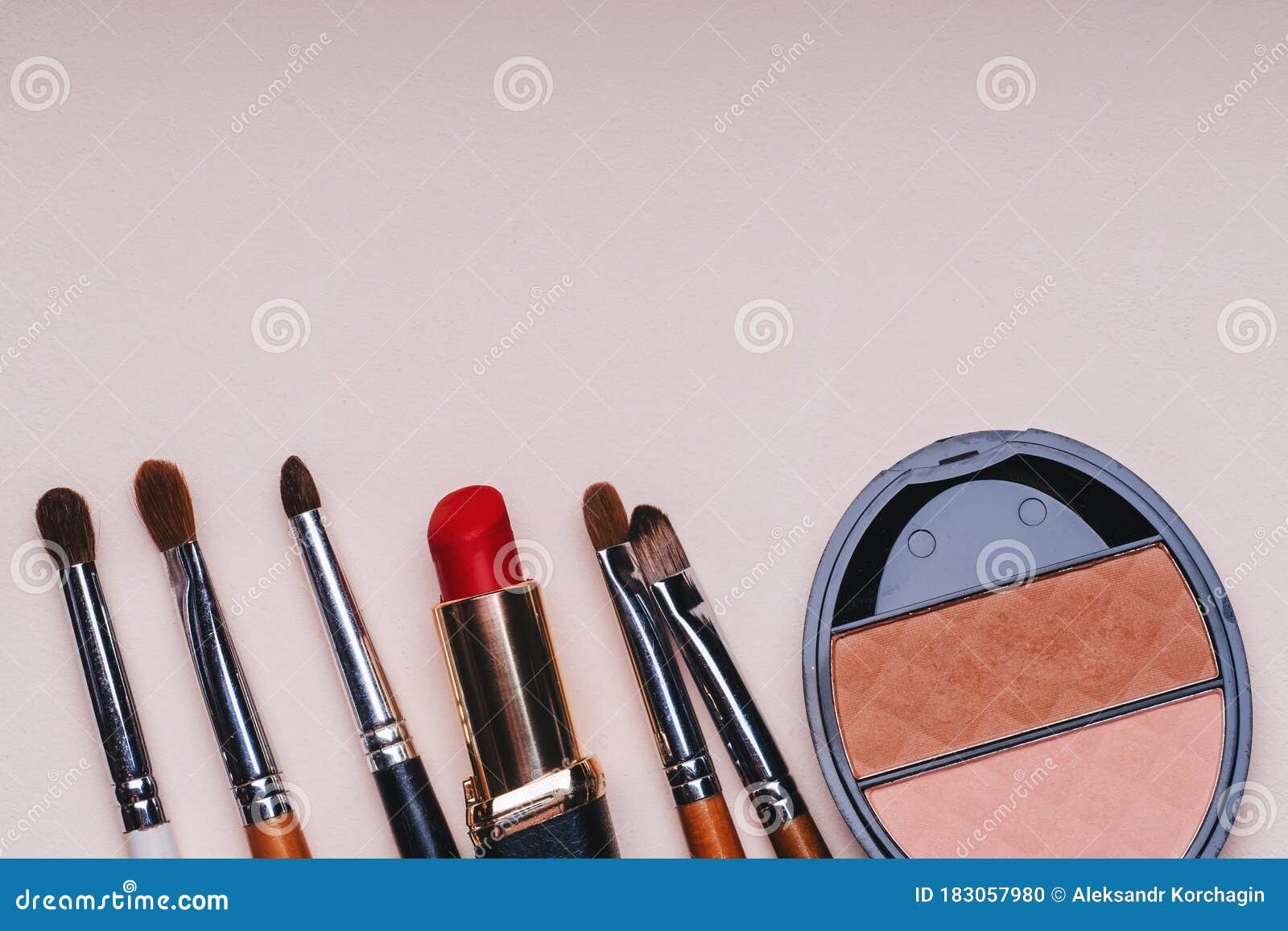 Set of Professional Makeup Cosmetics. Composition with Copy Space Stock ...