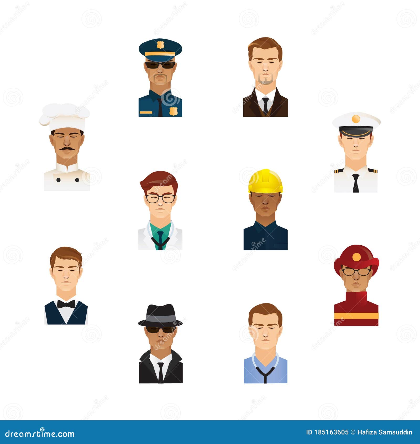 Set of Professional People. Vector Illustration Decorative Design Stock ...