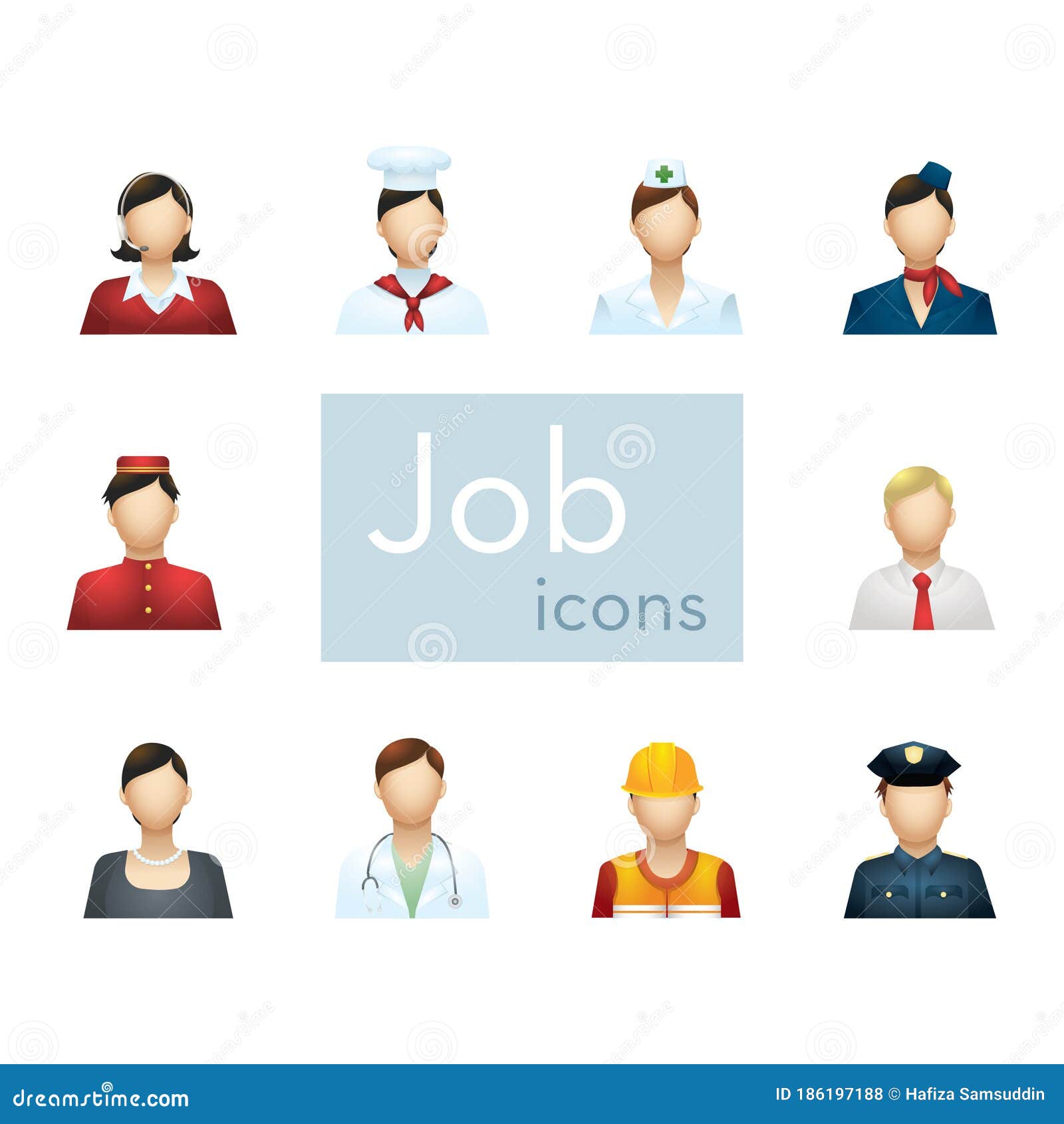 Set of Professional People. Vector Illustration Decorative Design Stock ...