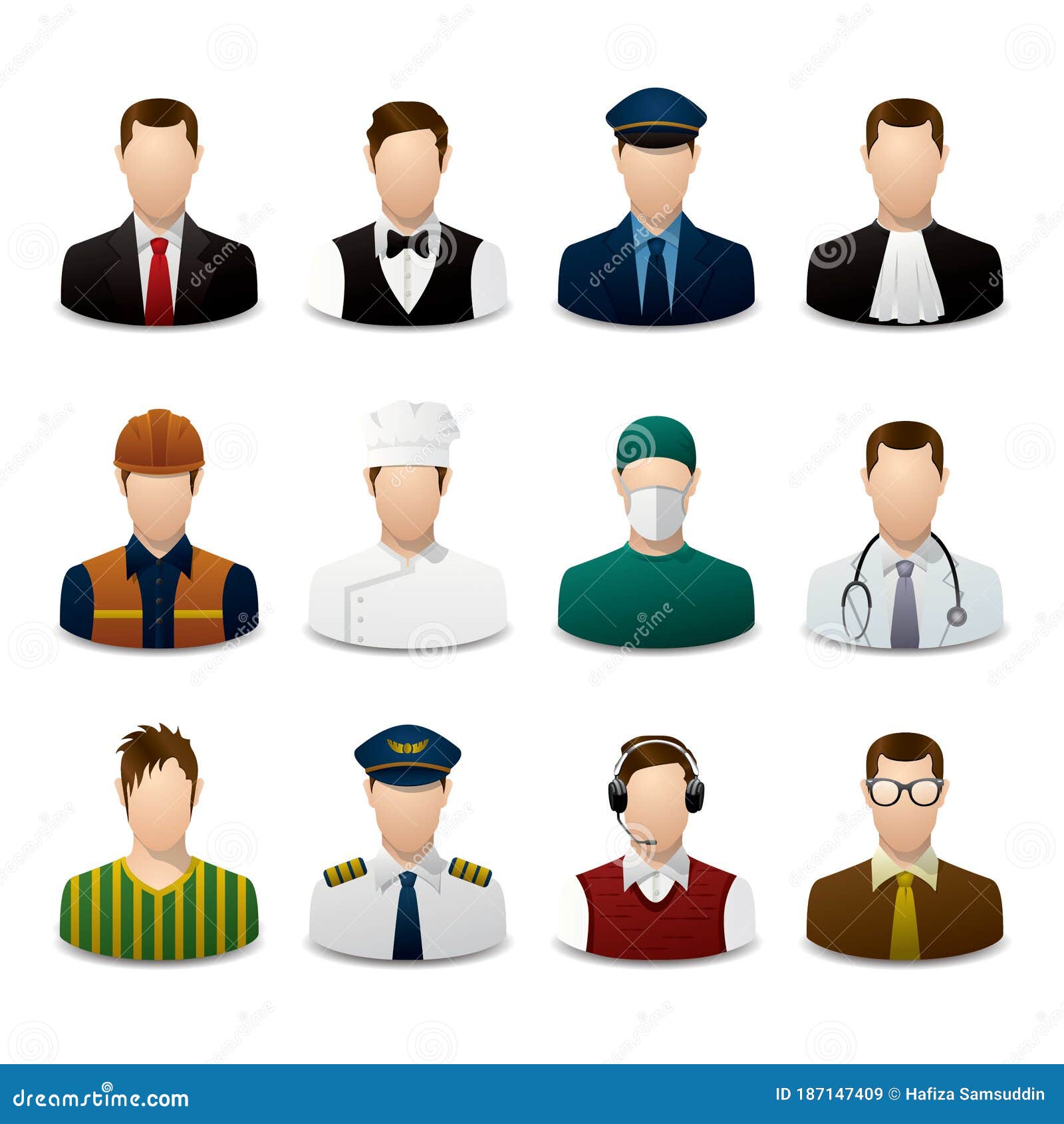 Set of Professional People. Vector Illustration Decorative Design Stock ...