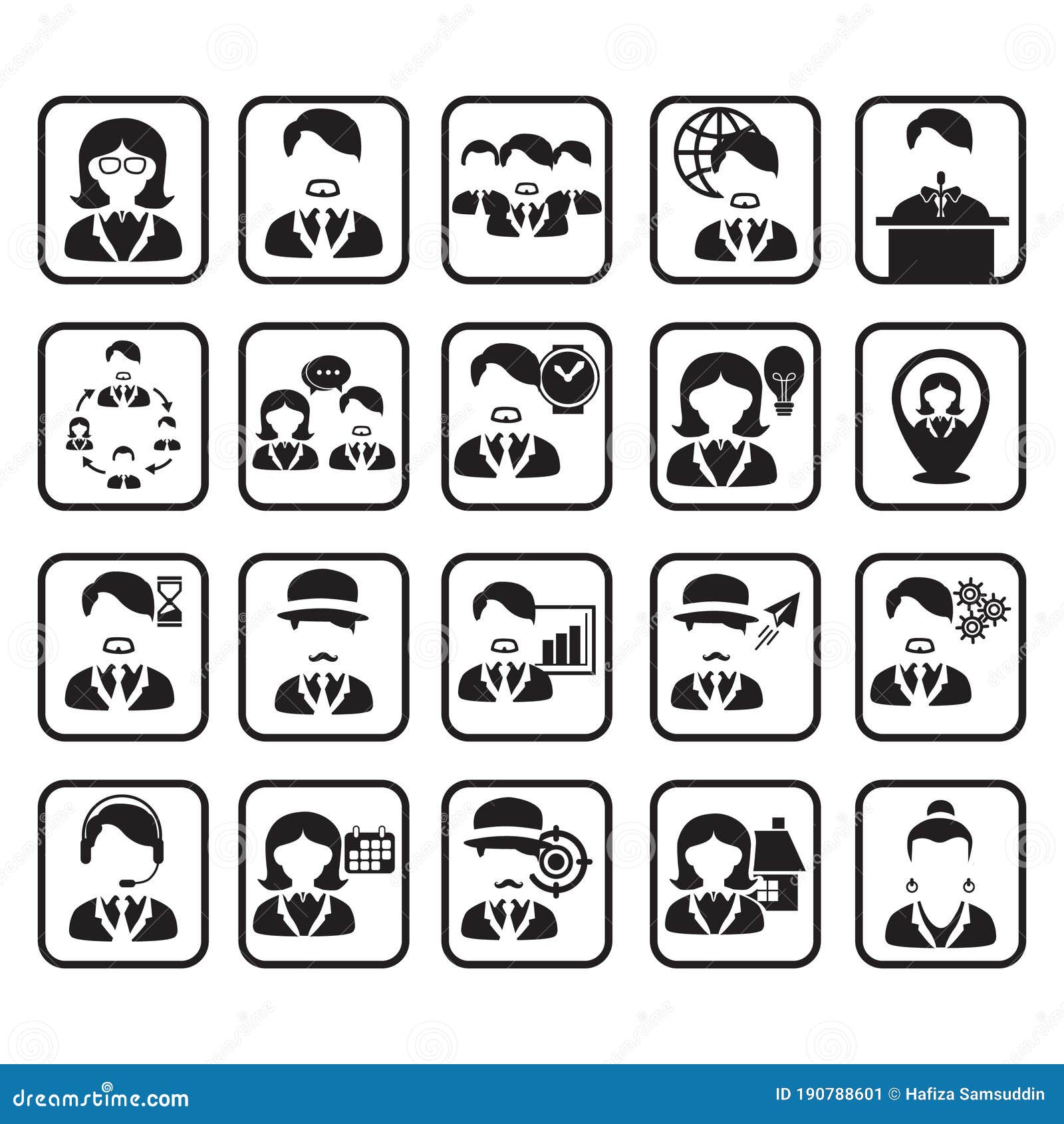 Set of Professional People. Vector Illustration Decorative Design Stock ...