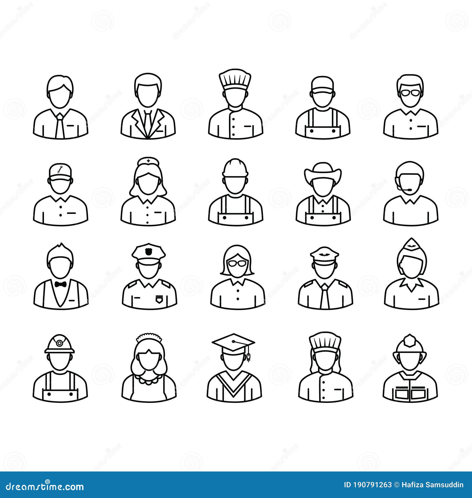 Set of Professional People. Vector Illustration Decorative Design Stock ...