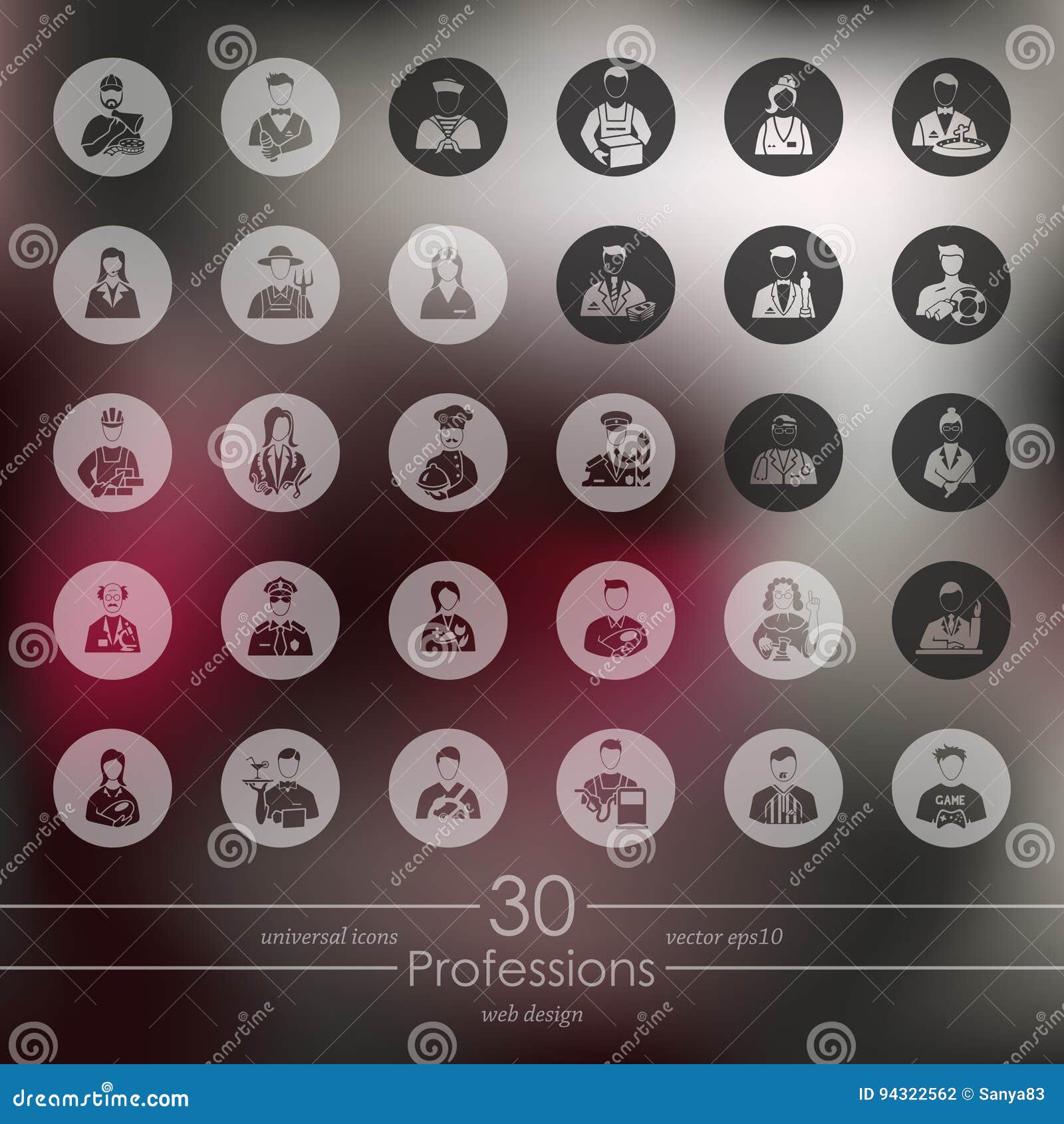 Set of professions icons stock vector. Illustration of holding - 94322562