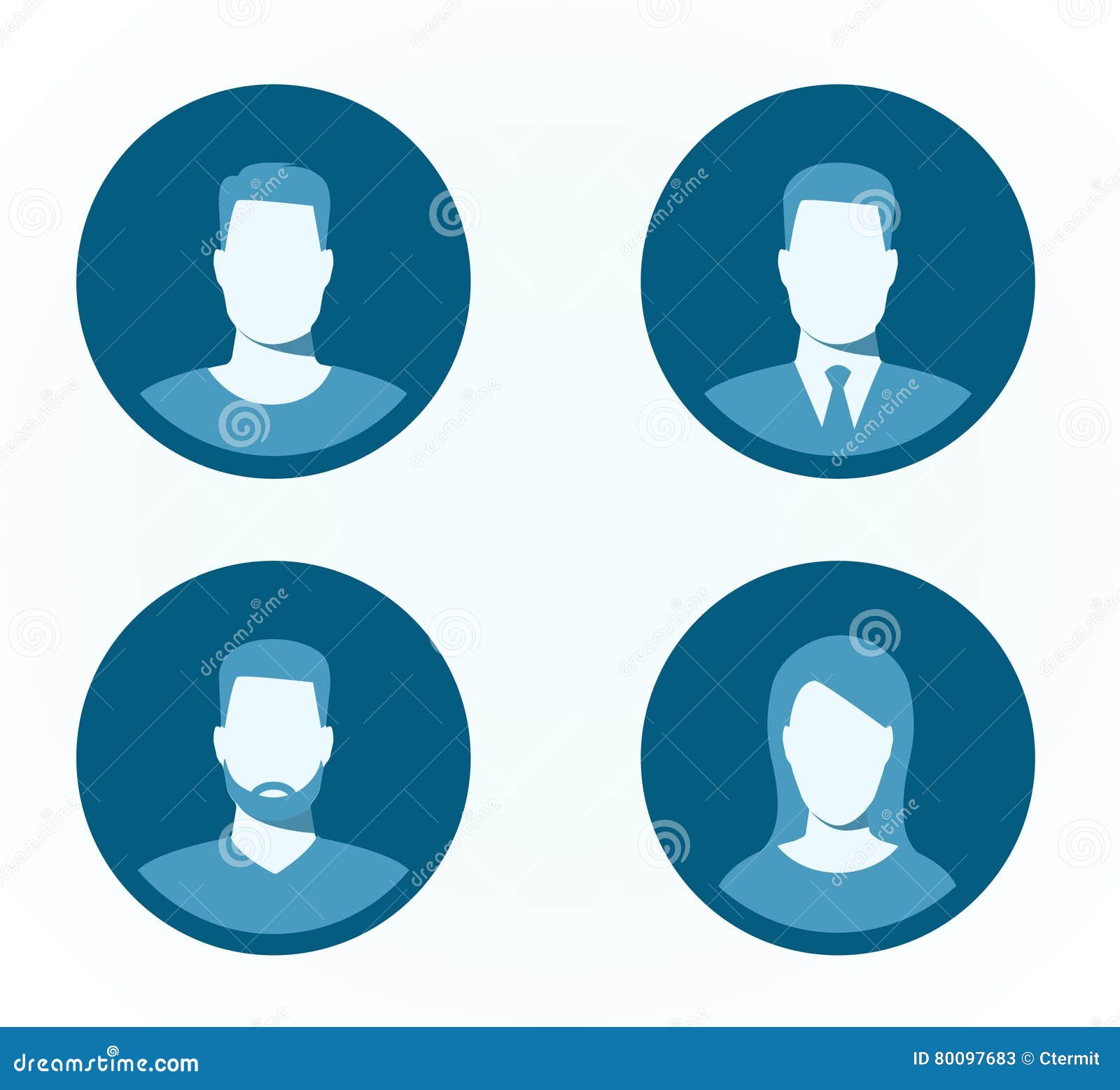 Set of profile icons stock vector. Illustration of costume - 80097683