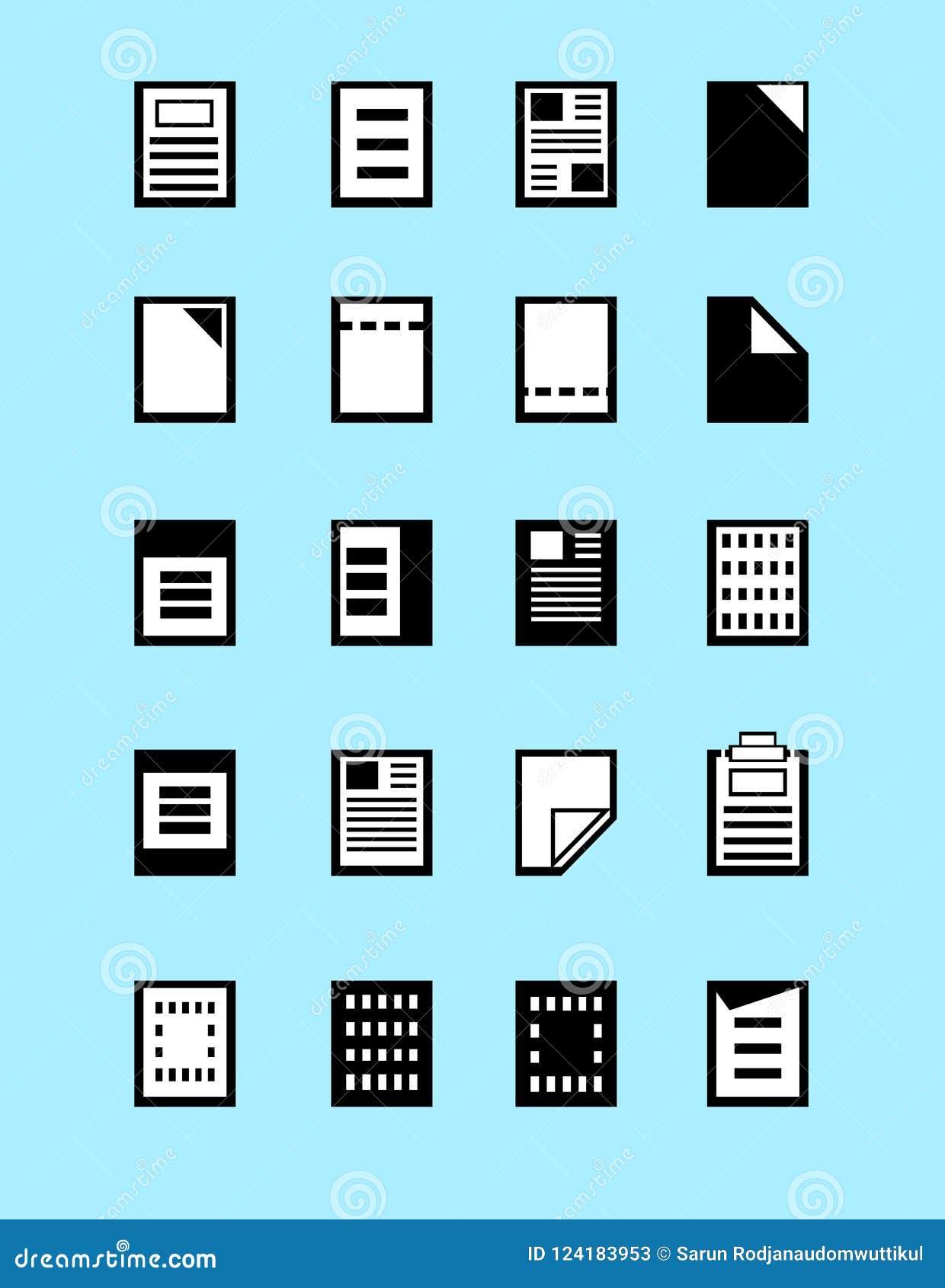 Set of Program File Formats Icons,File Extensions Vector Stock Vector ...