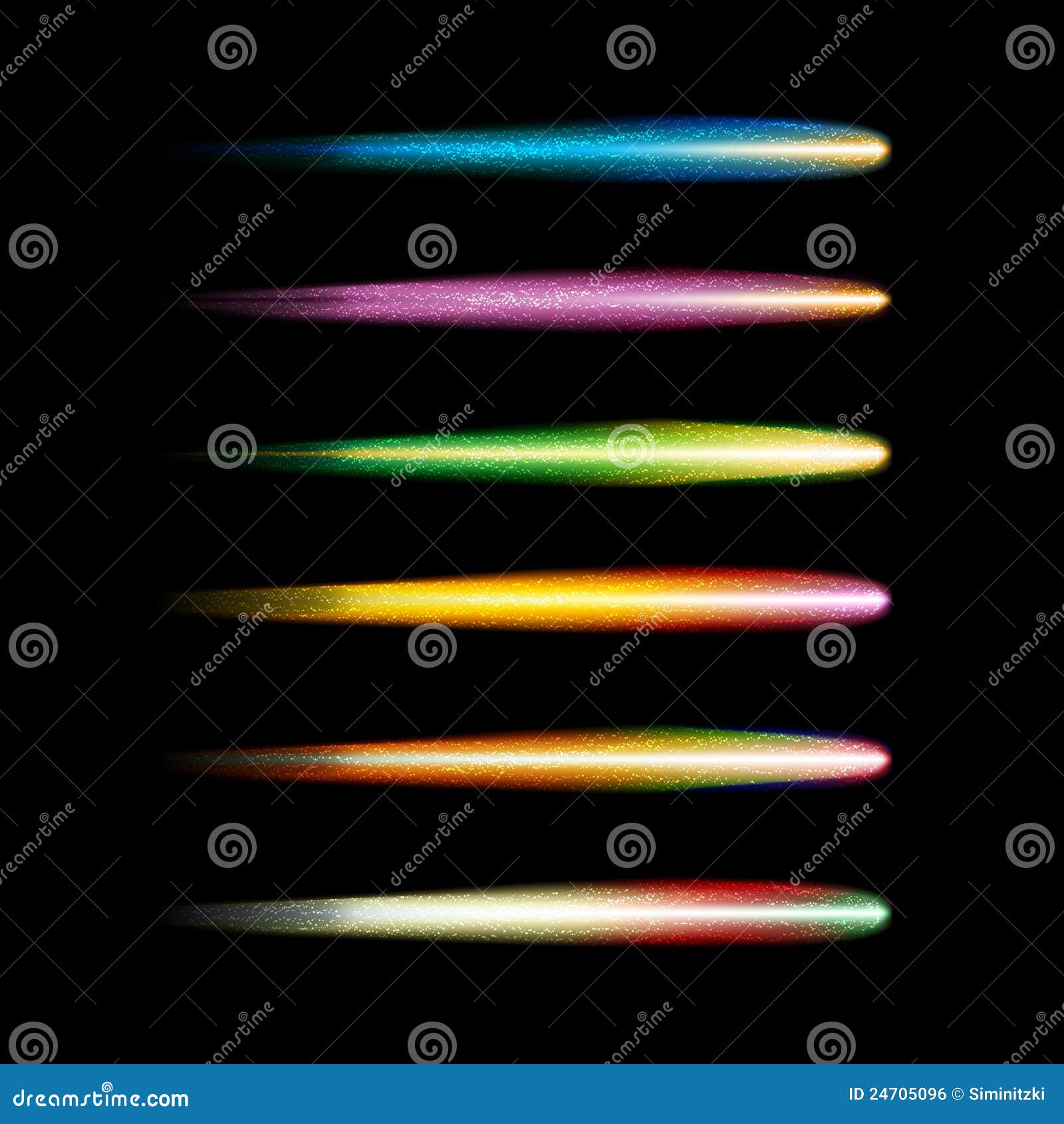 Set of Progress Bar with Lighting Effect. Stock Vector - Illustration ...