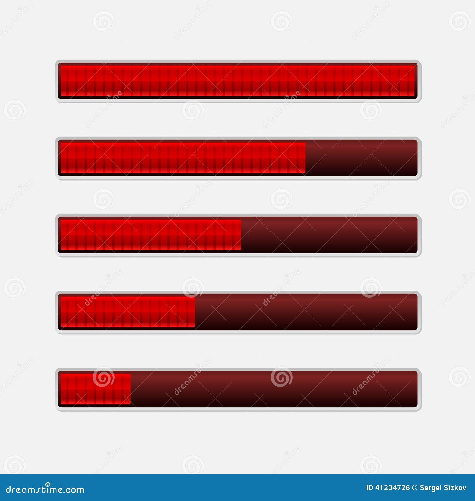 Set of Progress Bars. Vector Loading Bars Stock Vector - Illustration ... Set of Progress Bars. Vector Loading Bars Stock Vector - Illustration ...