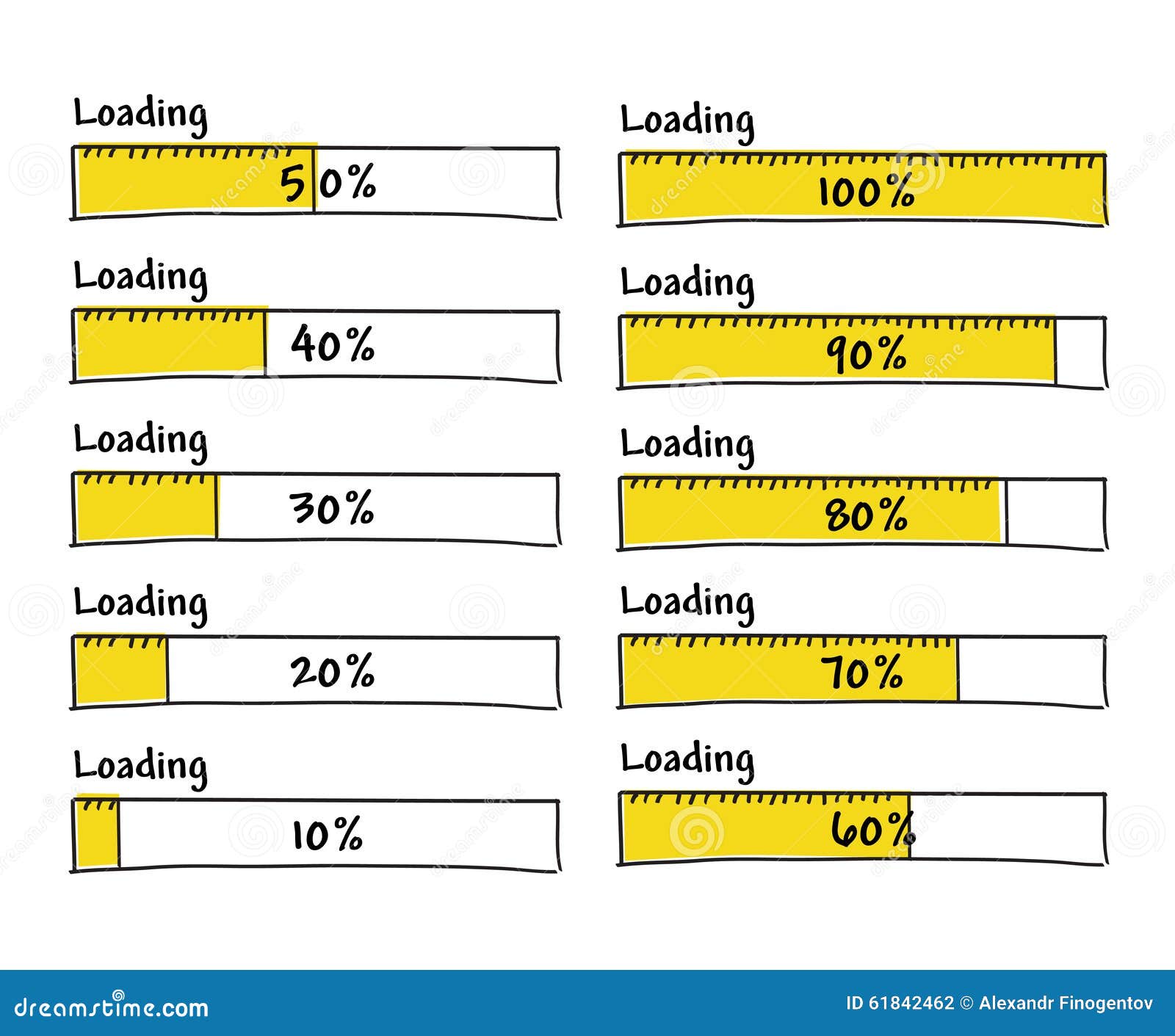 Loading Bar Almost Complete With Idea Being Processed On A Light Bulb ...
