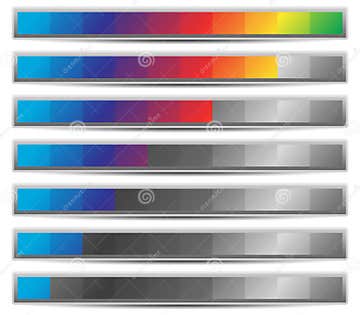 Set of Progress, Loading Bars, Preloaders in Sequence from Low T Stock ...