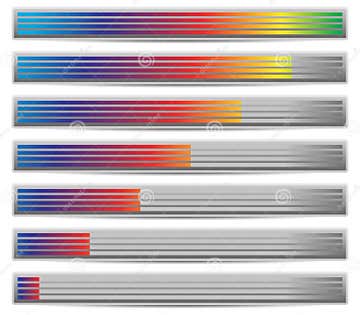Set of Progress, Loading Bars, Preloaders in Sequence from Low T Stock ...
