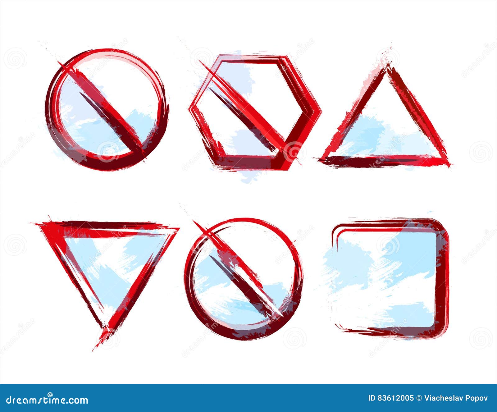 Set of Prohibitory Traffic Signs. Stock Illustration - Illustration of ...