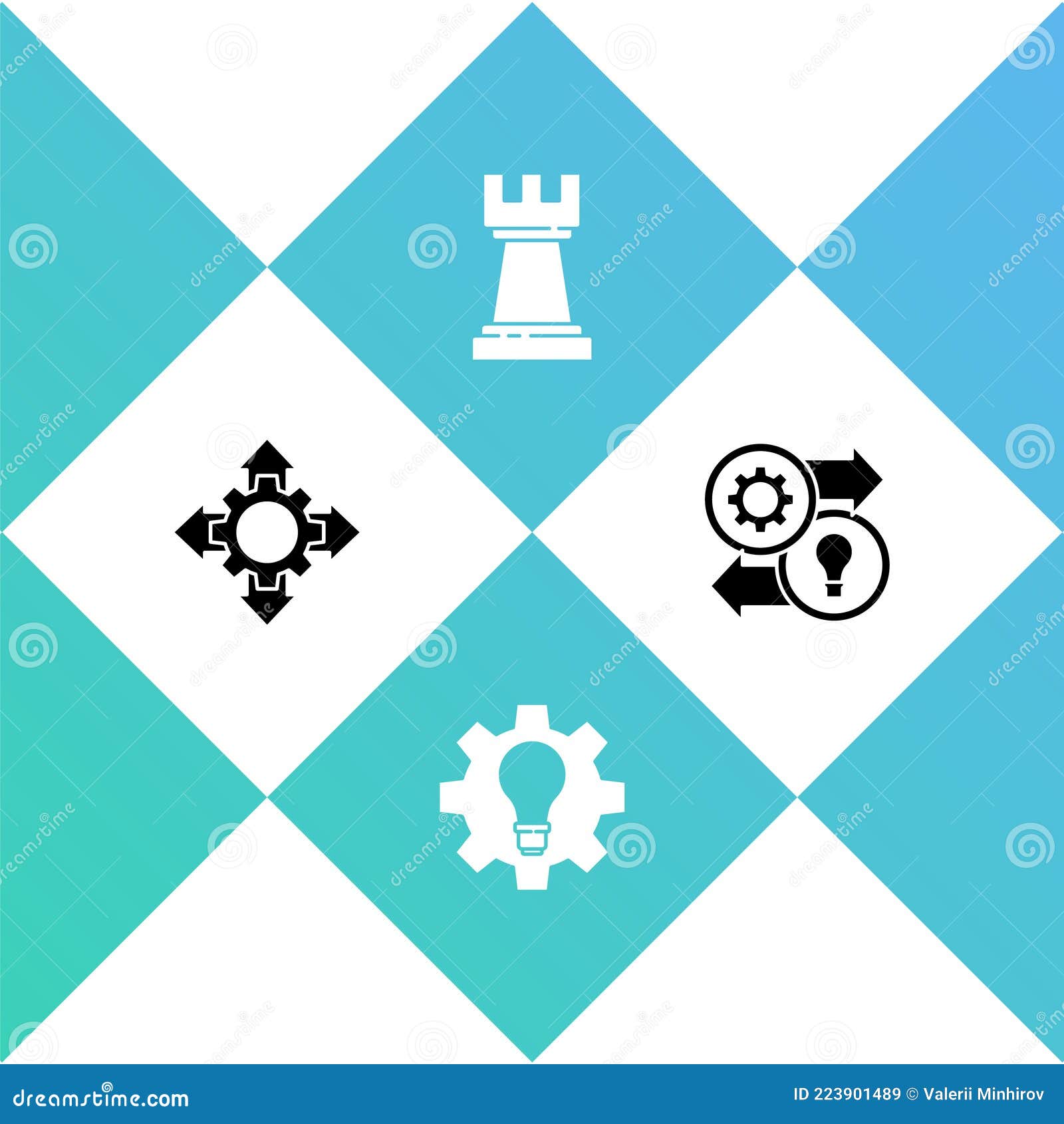 Gear Chess Logo Design Vector Illustration, Creative Chess Logo Design ...
