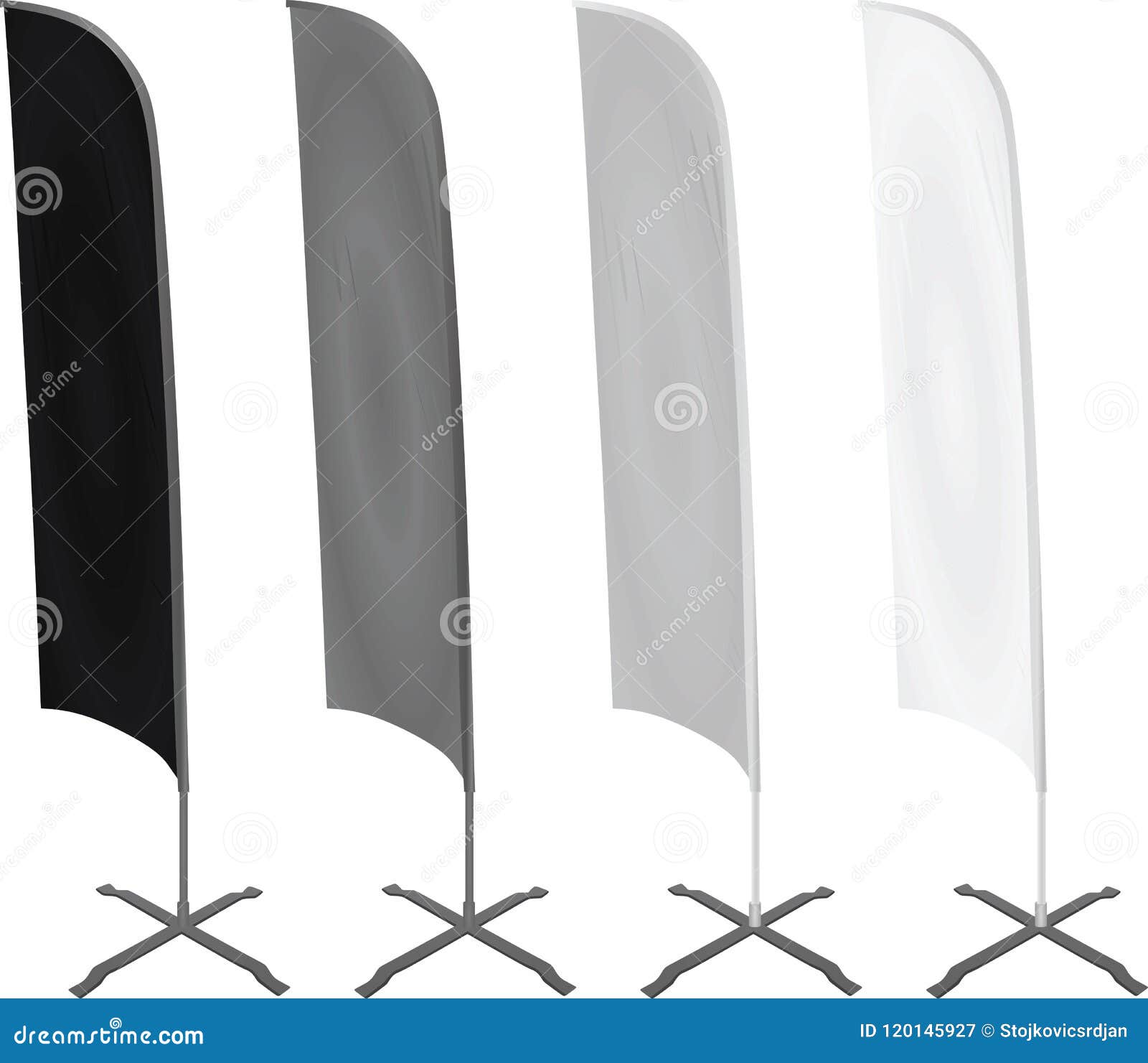 Set of promotion flags stock vector. Illustration of object - 120145927