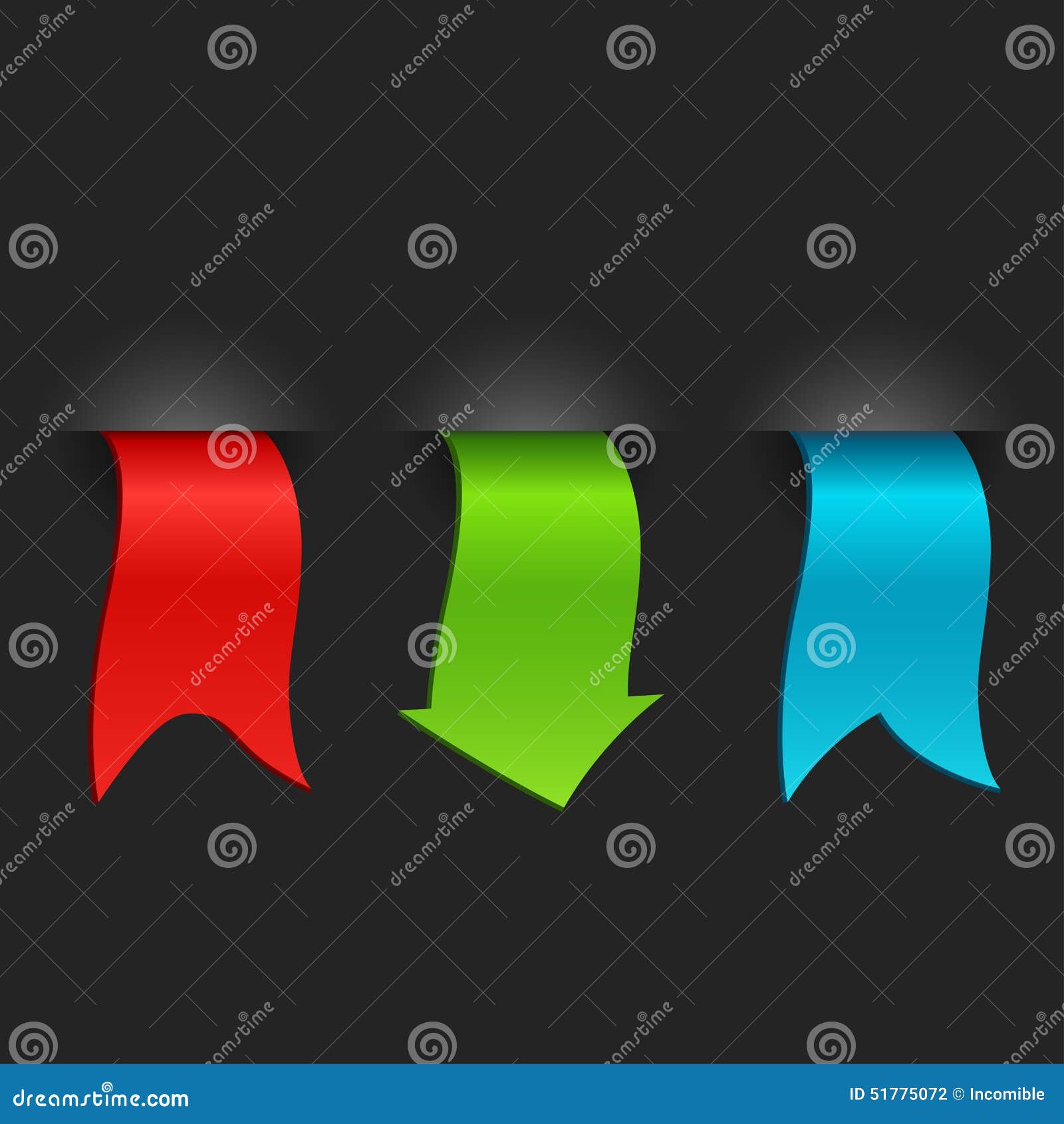 Set of Promotional Colored Ribbons and Labels Stock Vector ...