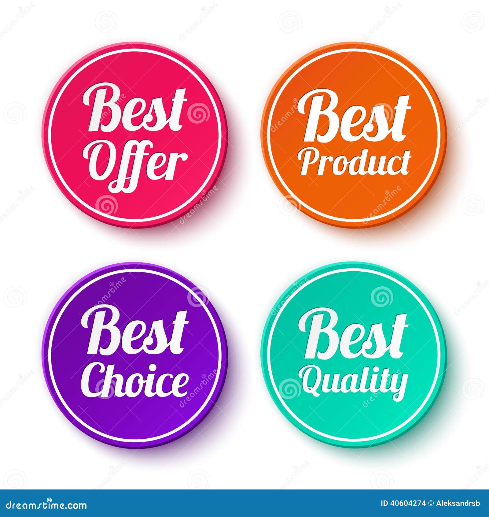 Set of Promotional Stickers, Labels Stock Vector - Illustration of ...