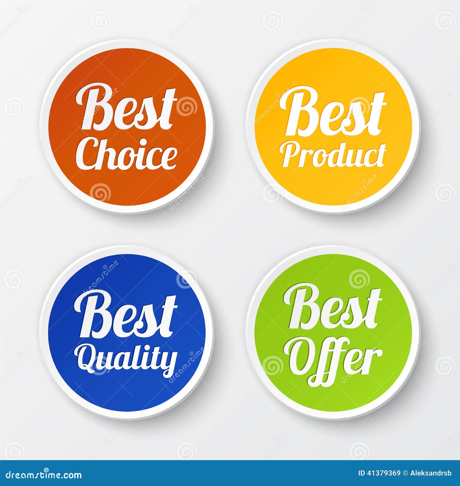 Set of Promotional Stickers, Labels Stock Vector - Illustration of ...