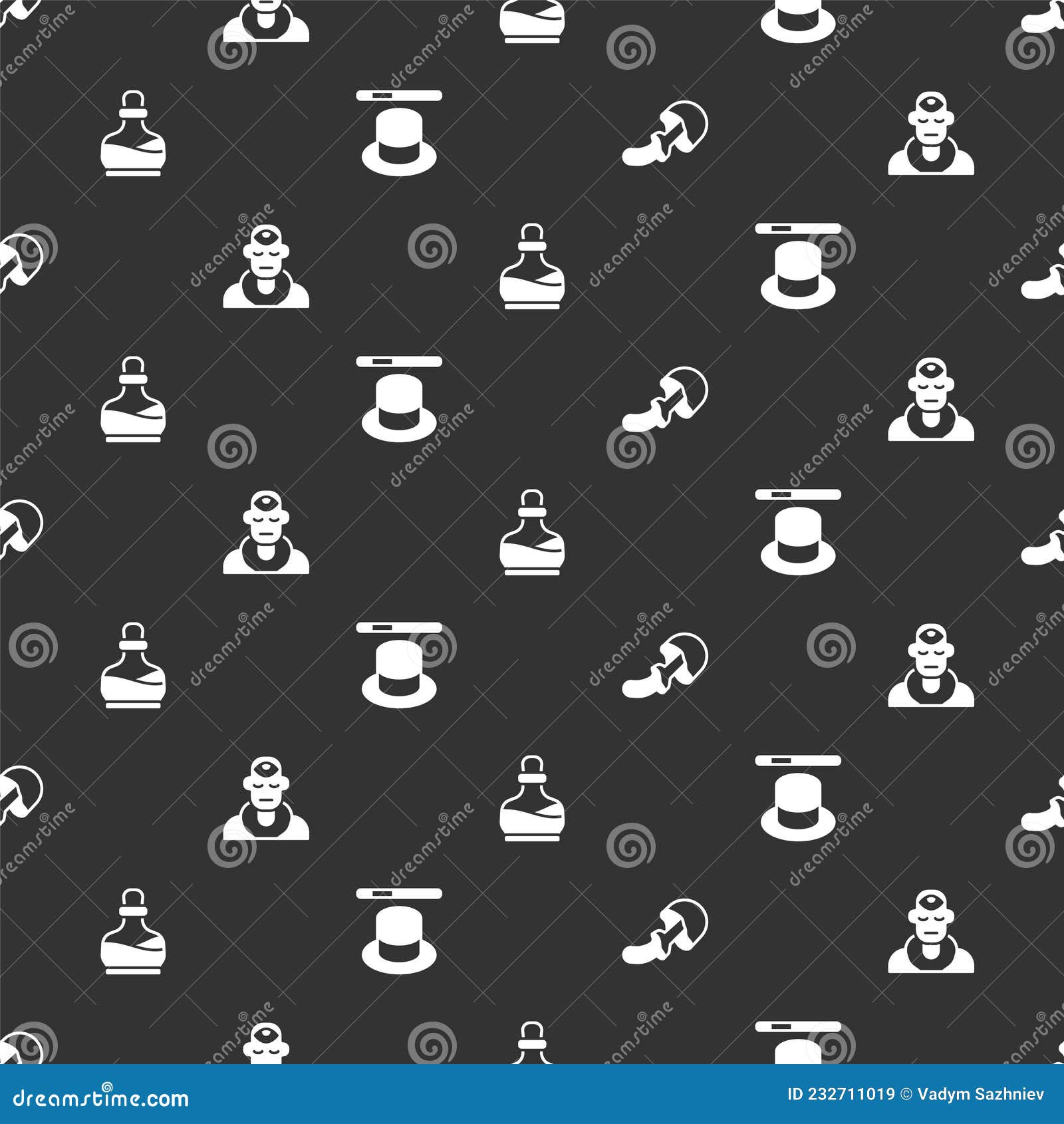 Set Psilocybin Mushroom, Wizard Warlock, Bottle with Potion and Magic ...