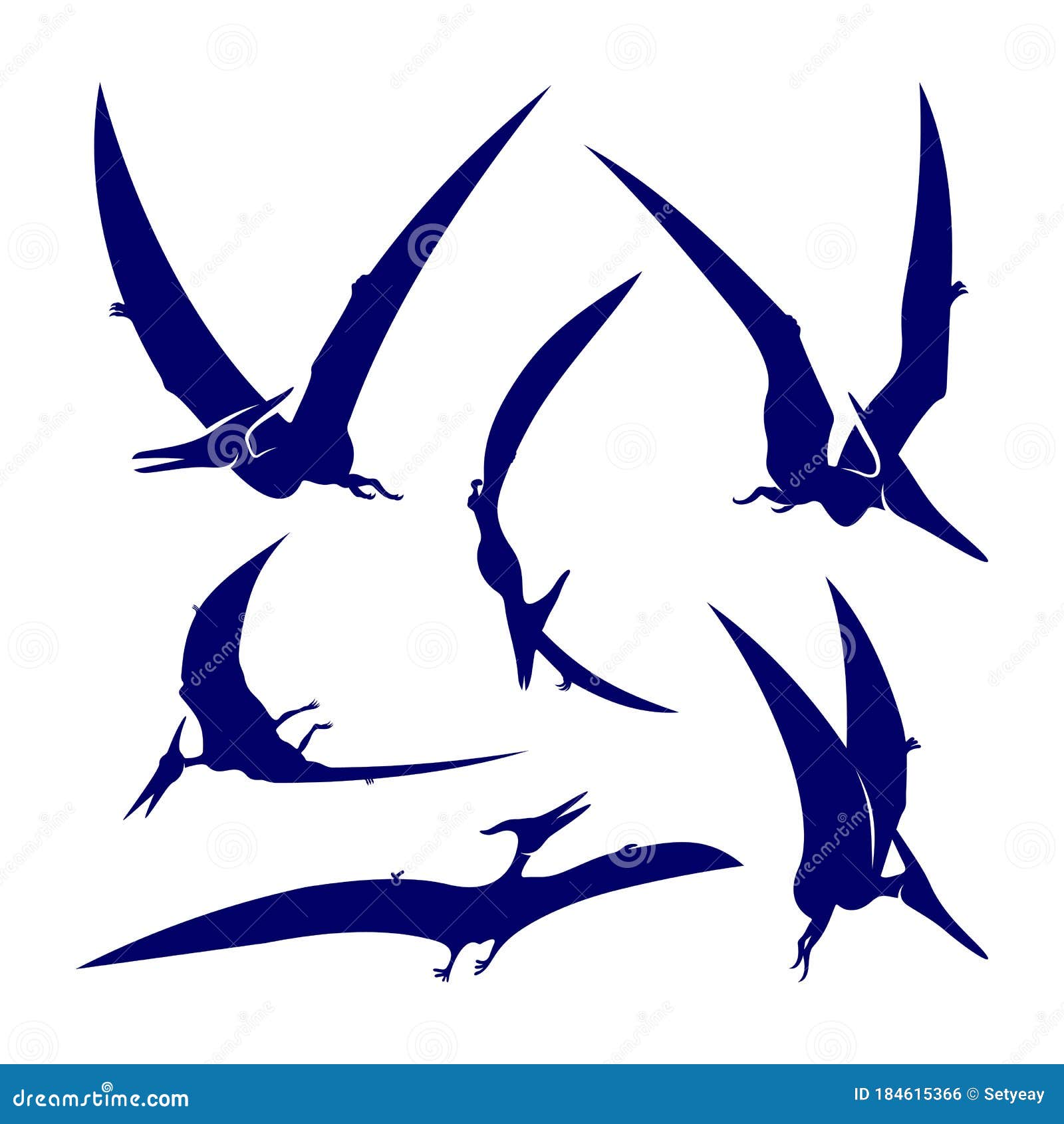 Pterosaurs Logo Design Vector. Icon Symbol. Template Illustration ...