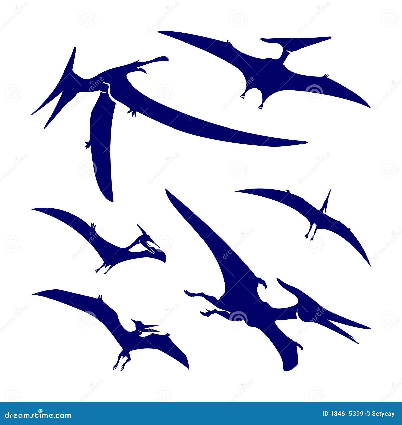 Pterosaurs Logo Design Vector. Icon Symbol. Template Illustration ...