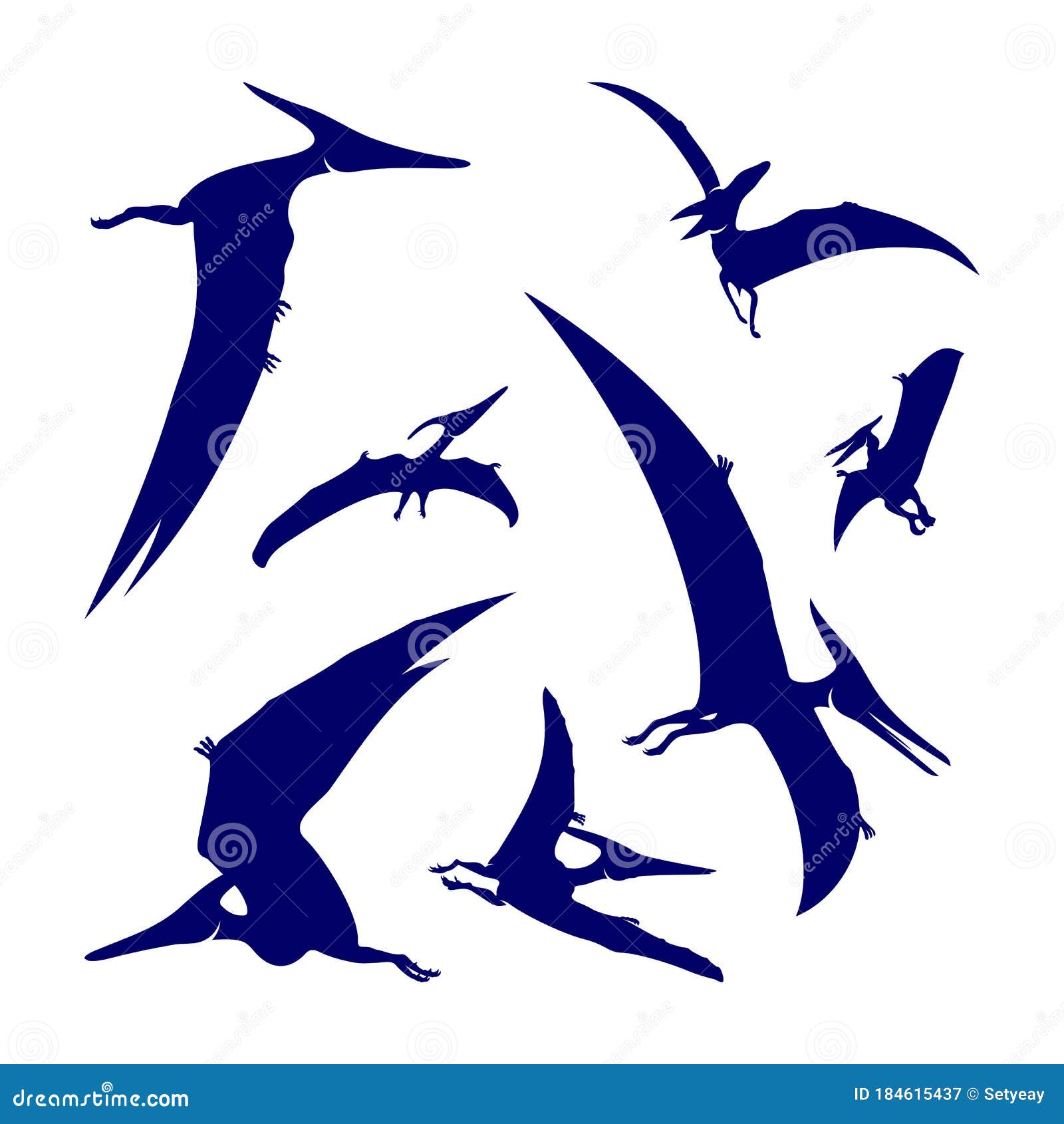 Pterosaurs Logo Design Vector. Icon Symbol. Template Illustration ...