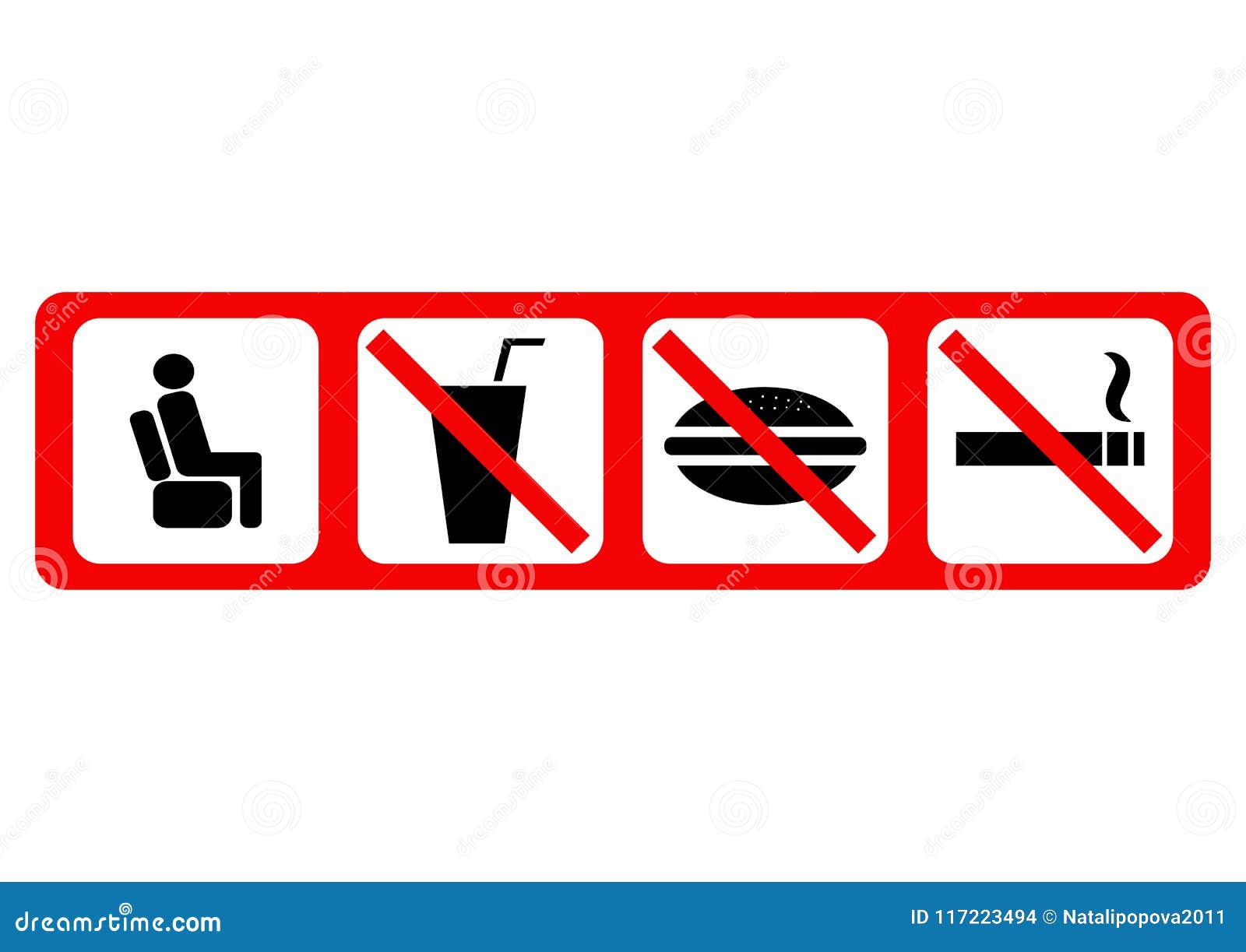 Set Of Prohibiting Icons. No Cough, No Handshake, No Runny Nose, No ...