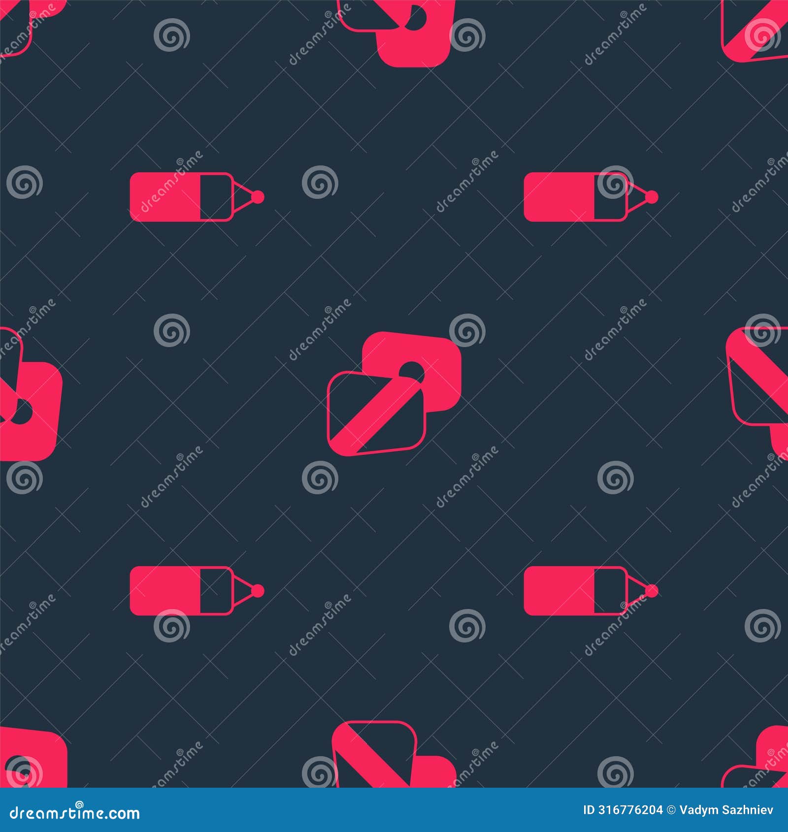 Set Punching Bag and Boxing Training Paws on Seamless Pattern. Vector ...