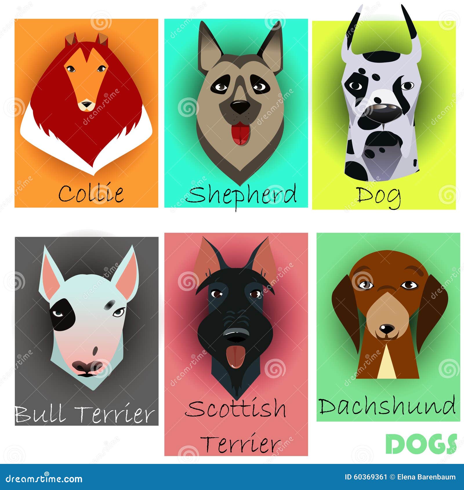 Purebred Dogs Collection, Doberman, American Bandog, German Shepherd ...