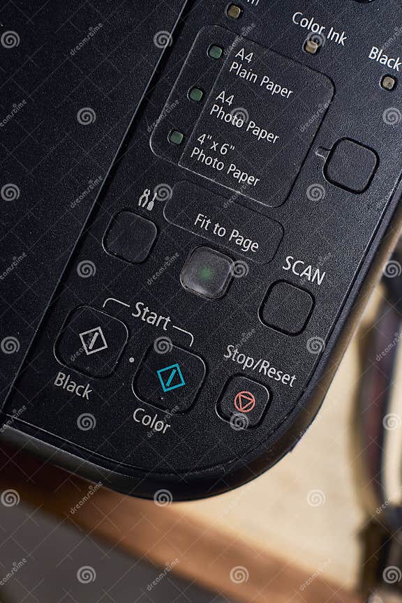 Push Button of Printer and Scanner Stock Image - Image of hand, scan ...