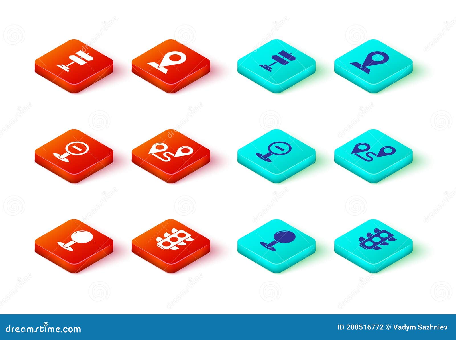 Set Push Pin, Traffic Light, Stop Sign, Route Location, Location and ...