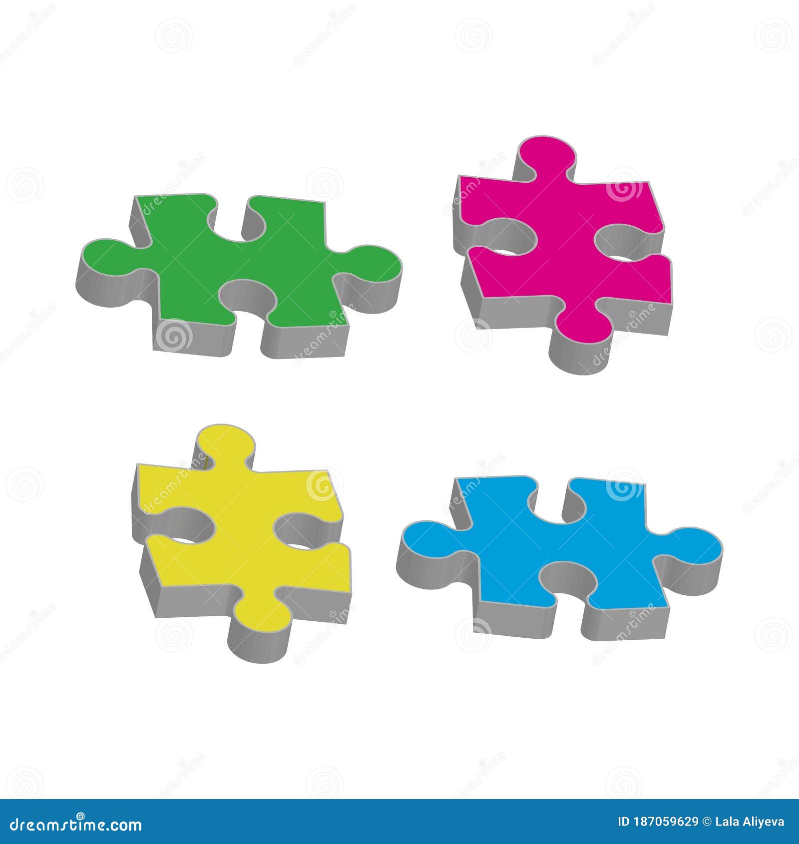 Set Puzzle Pieces. Texture Mosaic Background. Vector. Stock Vector ...