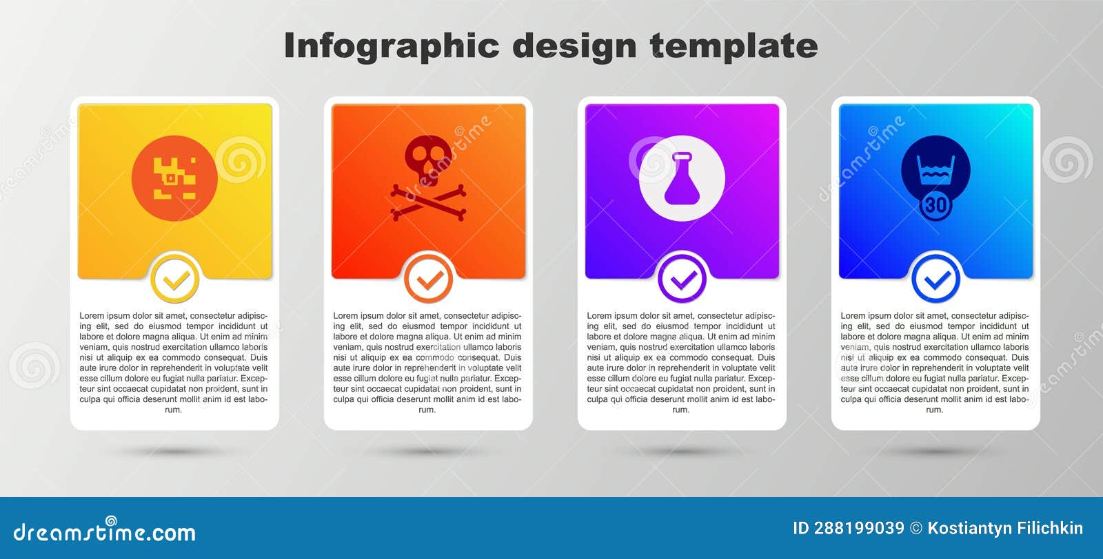 Set QR Code, Bones and Skull Warning, Test Tube Flask and Temperature ...
