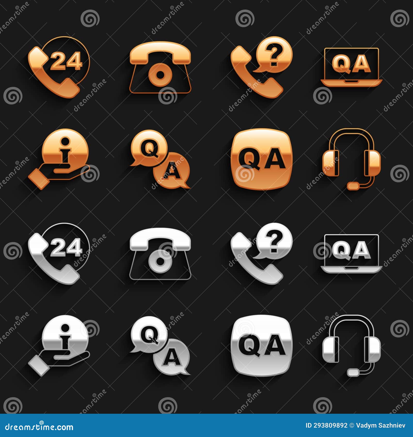 Set Question and Answer, Headphones, Information, Telephone 24 Hours ...